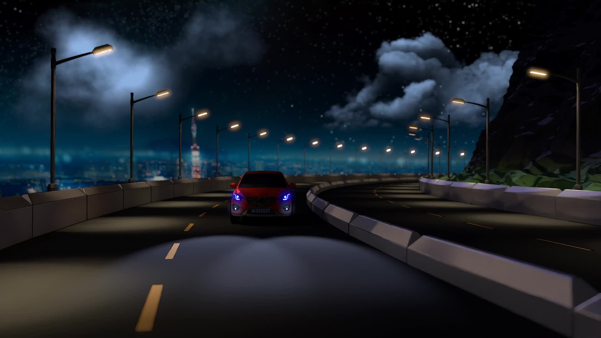ArtStation - Mazda CX-5 anime style loop
