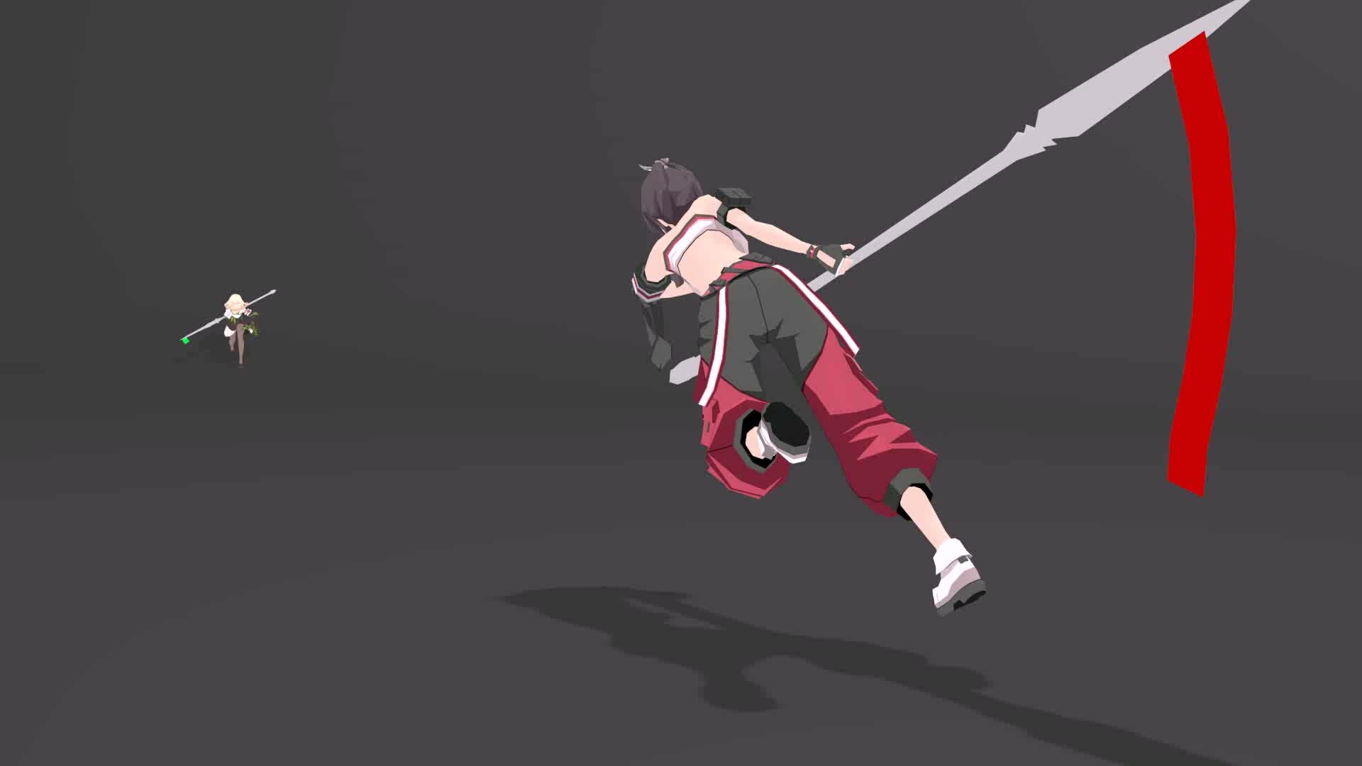 ArtStation - Anime battle -Green VS Red