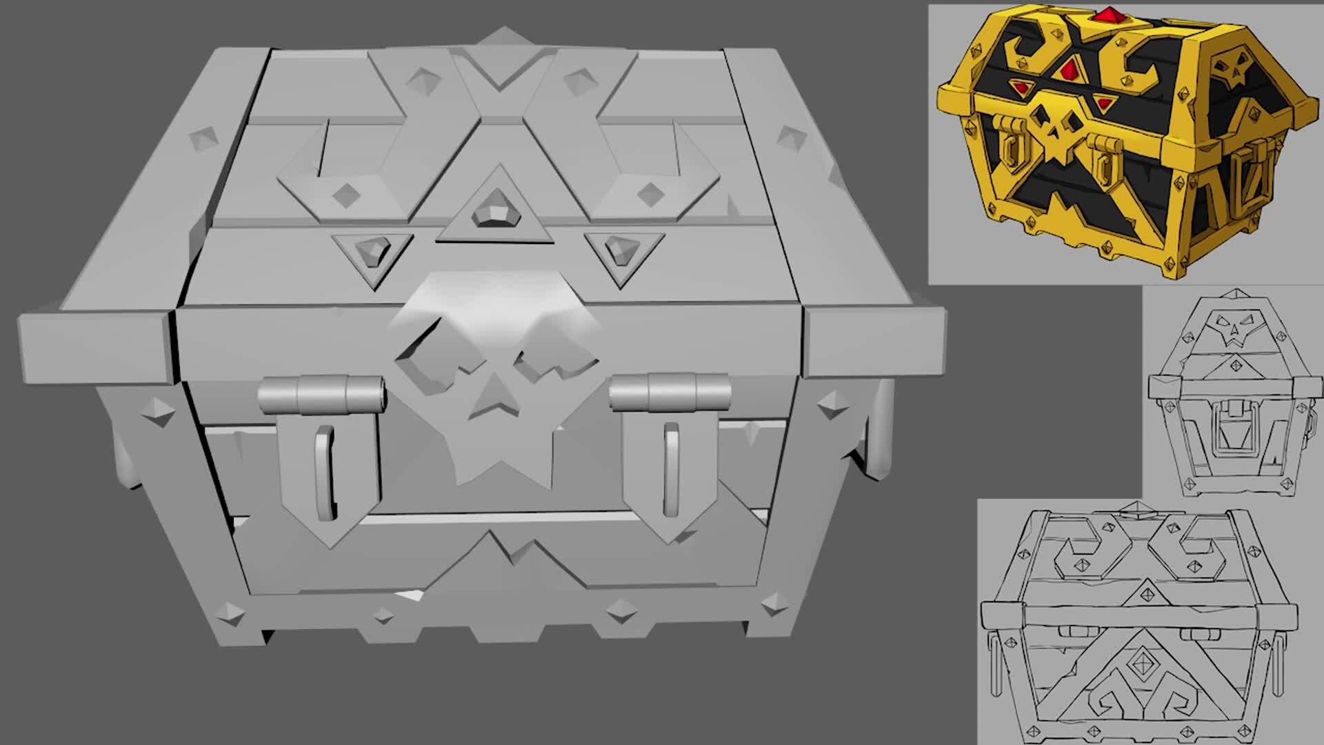 ArtStation - Sea of Theives Chest - 3D Model - Student Project