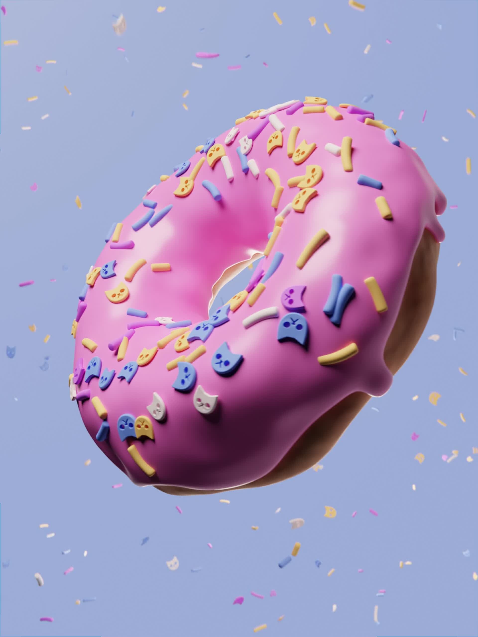 ArtStation - added a little myself to a donut tutorial