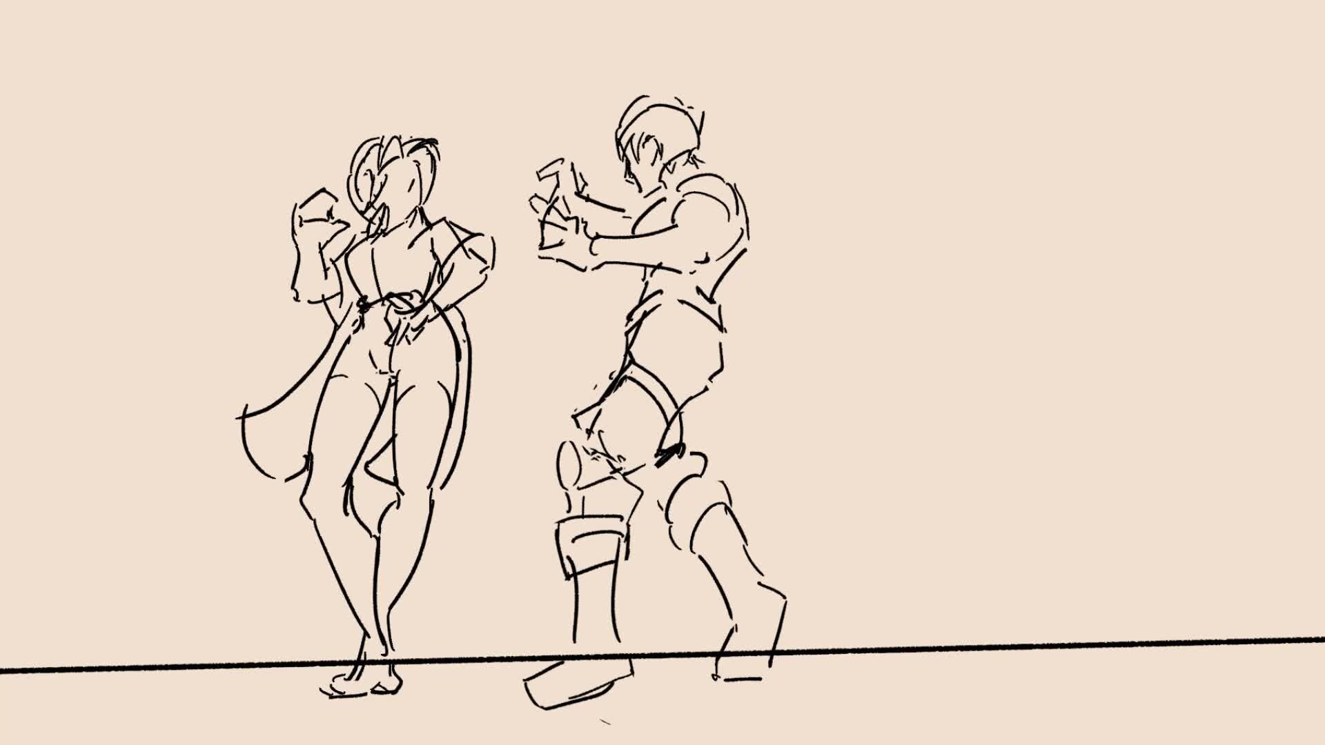 ArtStation - fighting practice