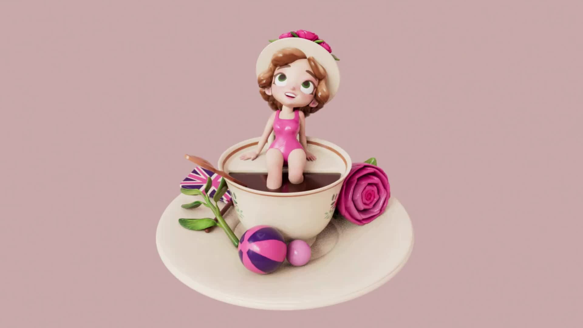 ArtStation - English tea model