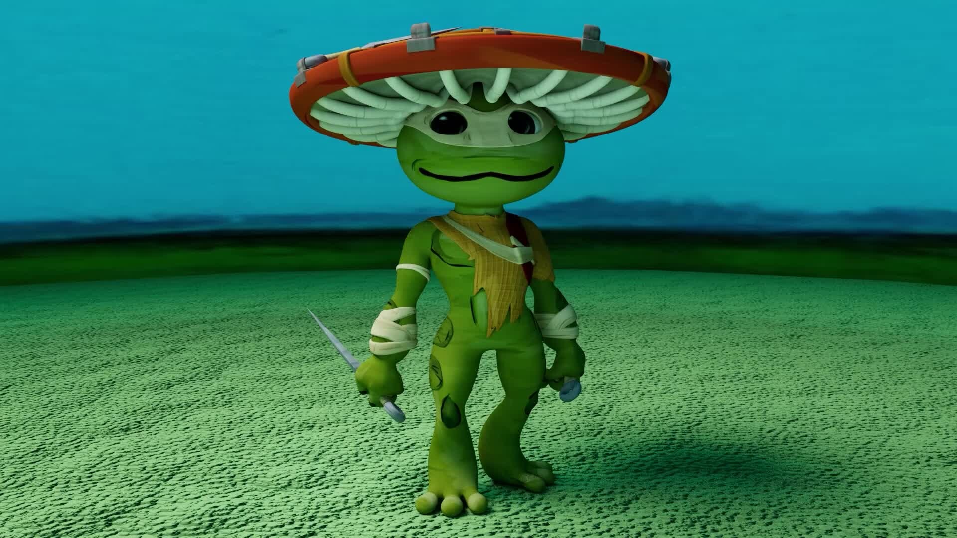 ArtStation - 3D Model - Frog Ninja