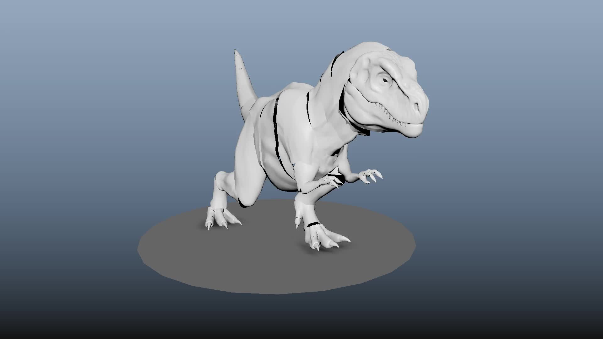 ArtStation - Animation of T-rex walk cycle exagerat
