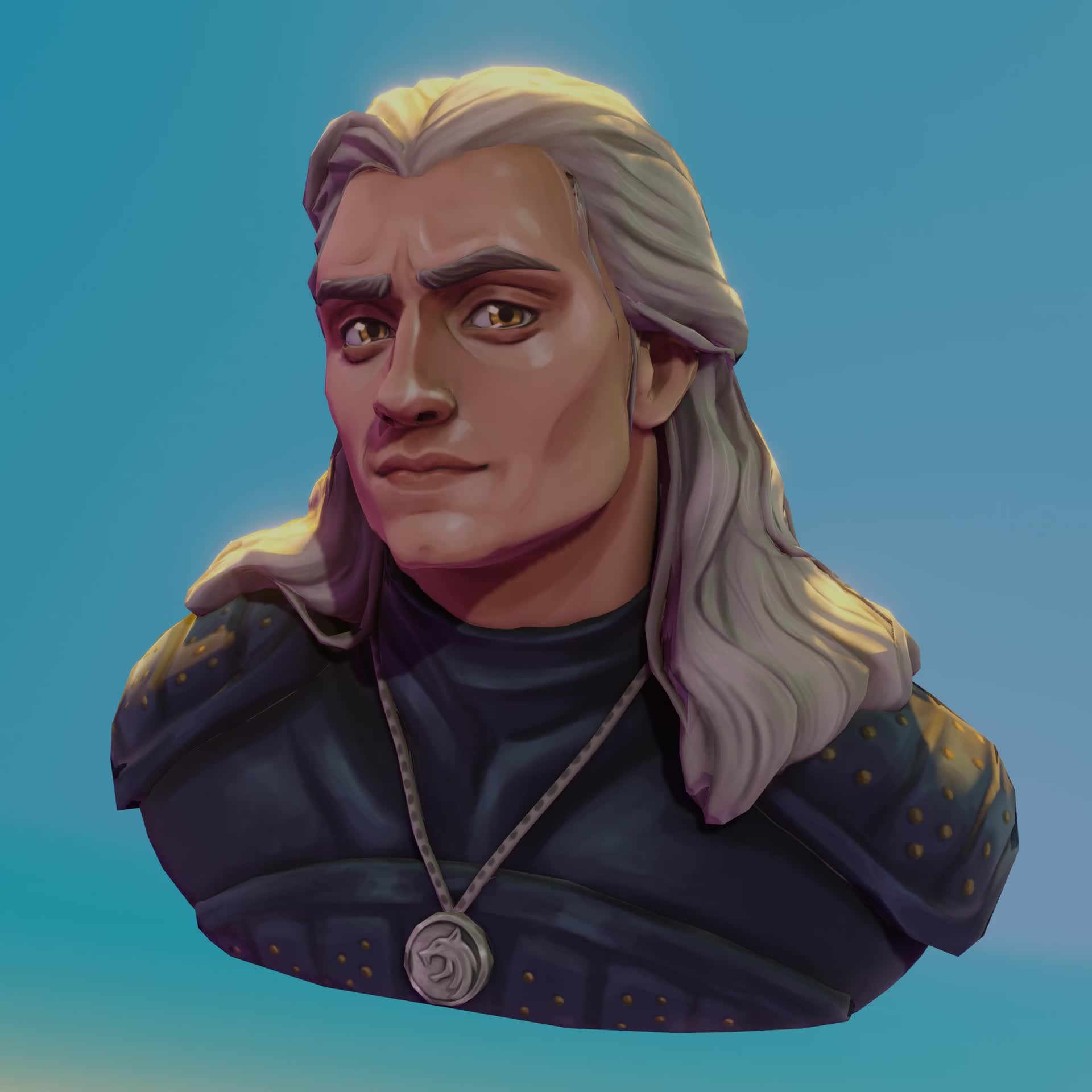 ArtStation - The Witcher 3D model, handpainted textures