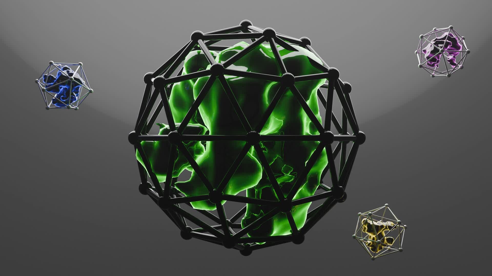 ArtStation - Blender geometry nodes: Caged Anomaly