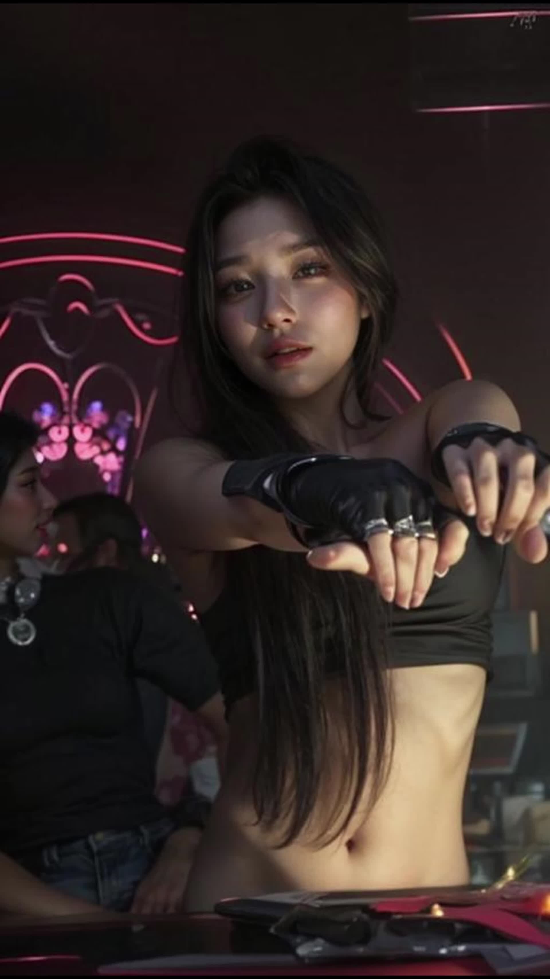 ArtStation - DJ hot sexy dance kpop clubgirl korean cropped top 抖音 (G)I-DLE 여자 아이들LATATA 2
