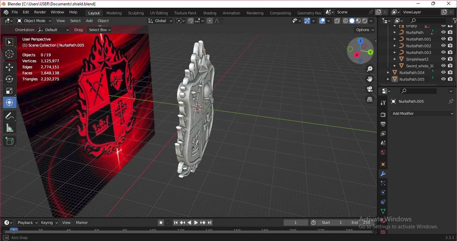 ArtStation - shield of honor 3d model