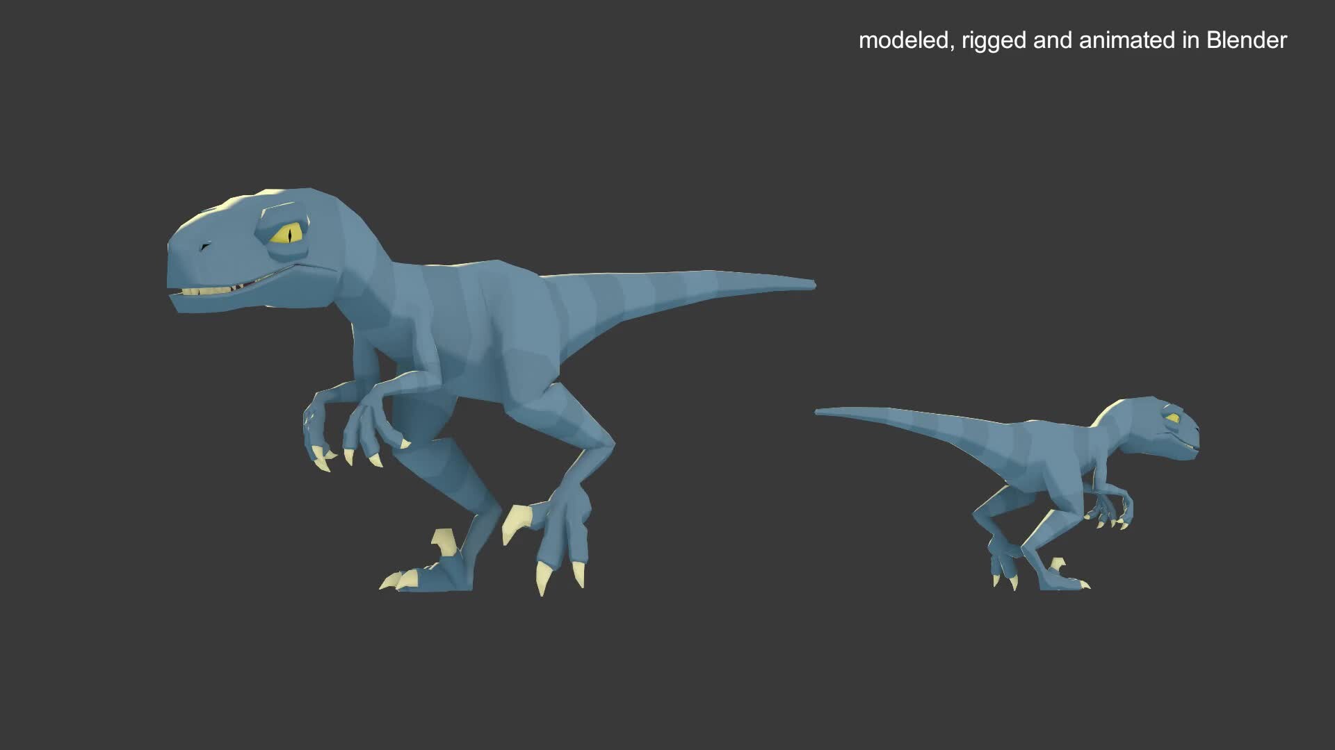ArtStation - Raptor - Blender animation and UE5 implementation