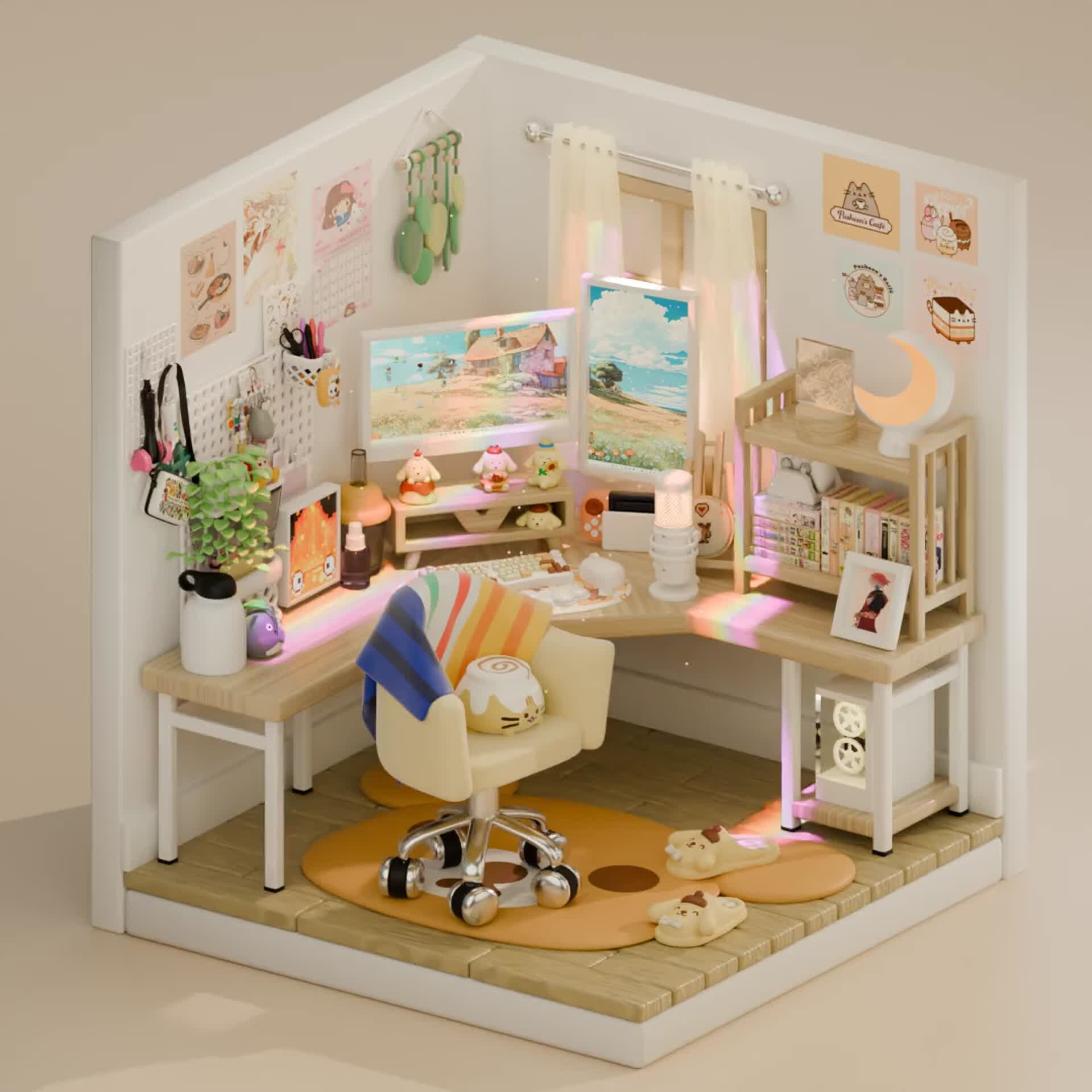 ArtStation - An Adorable Desk Setup