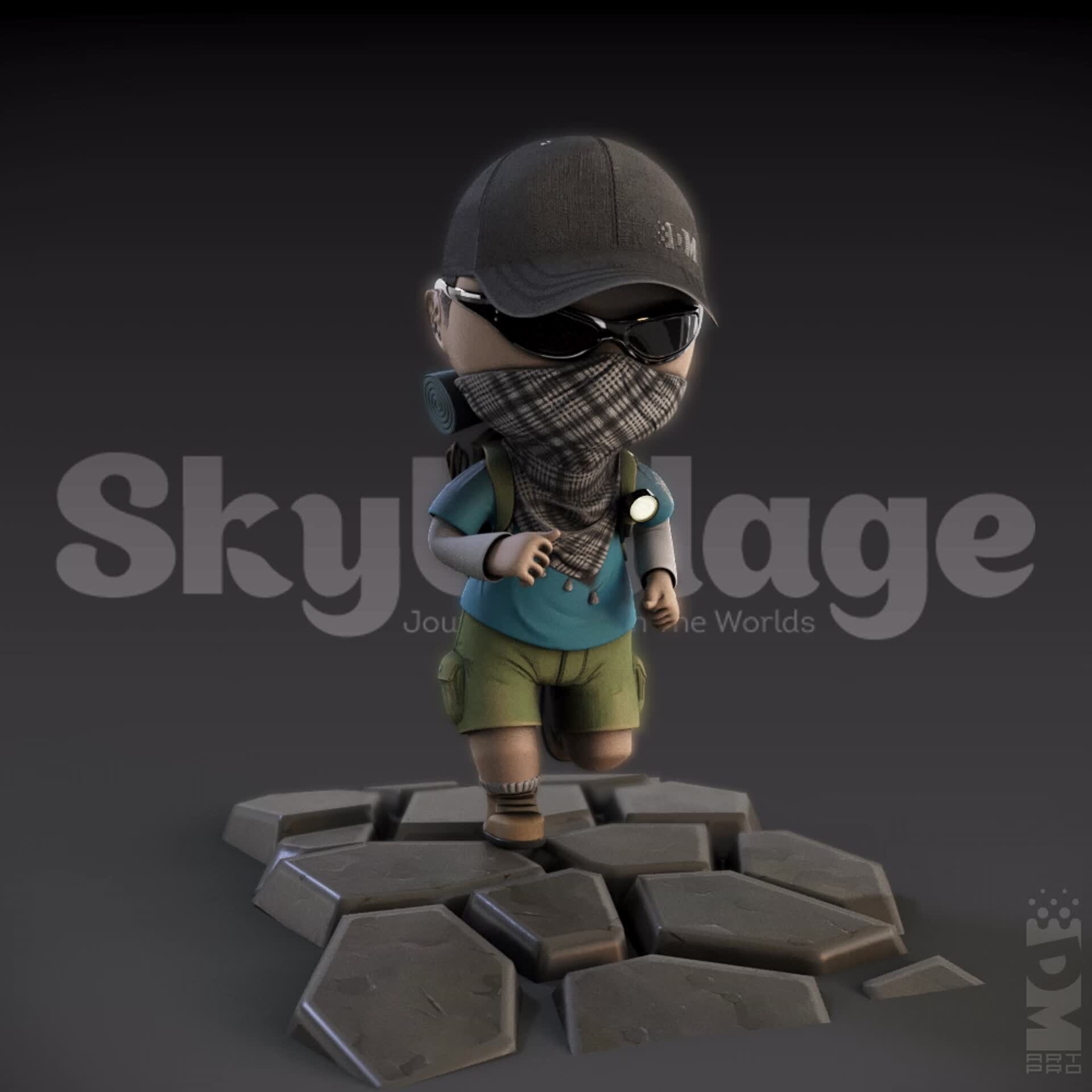 ArtStation - A low-poly Game Characters (Player and NPC) Part 2