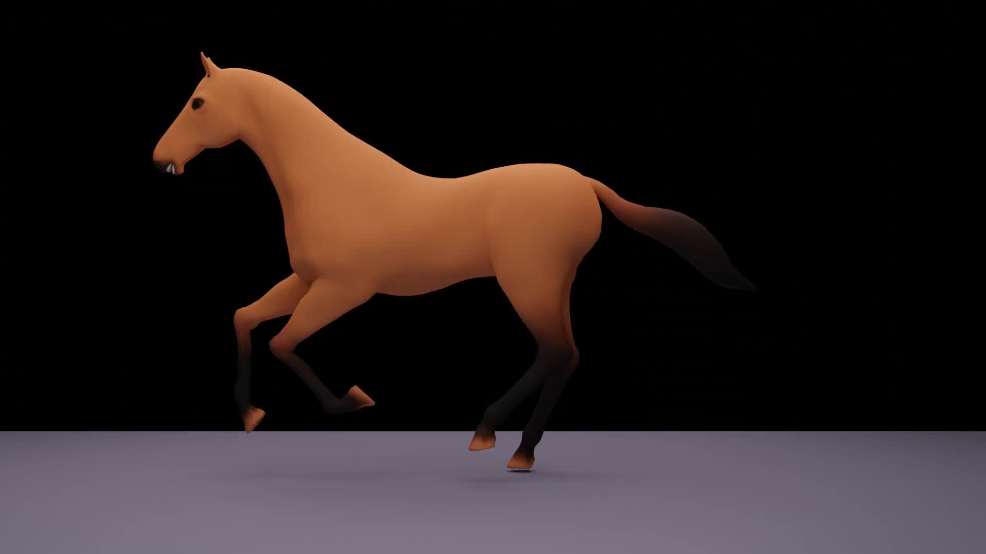 ArtStation - Horse run cycle animation.