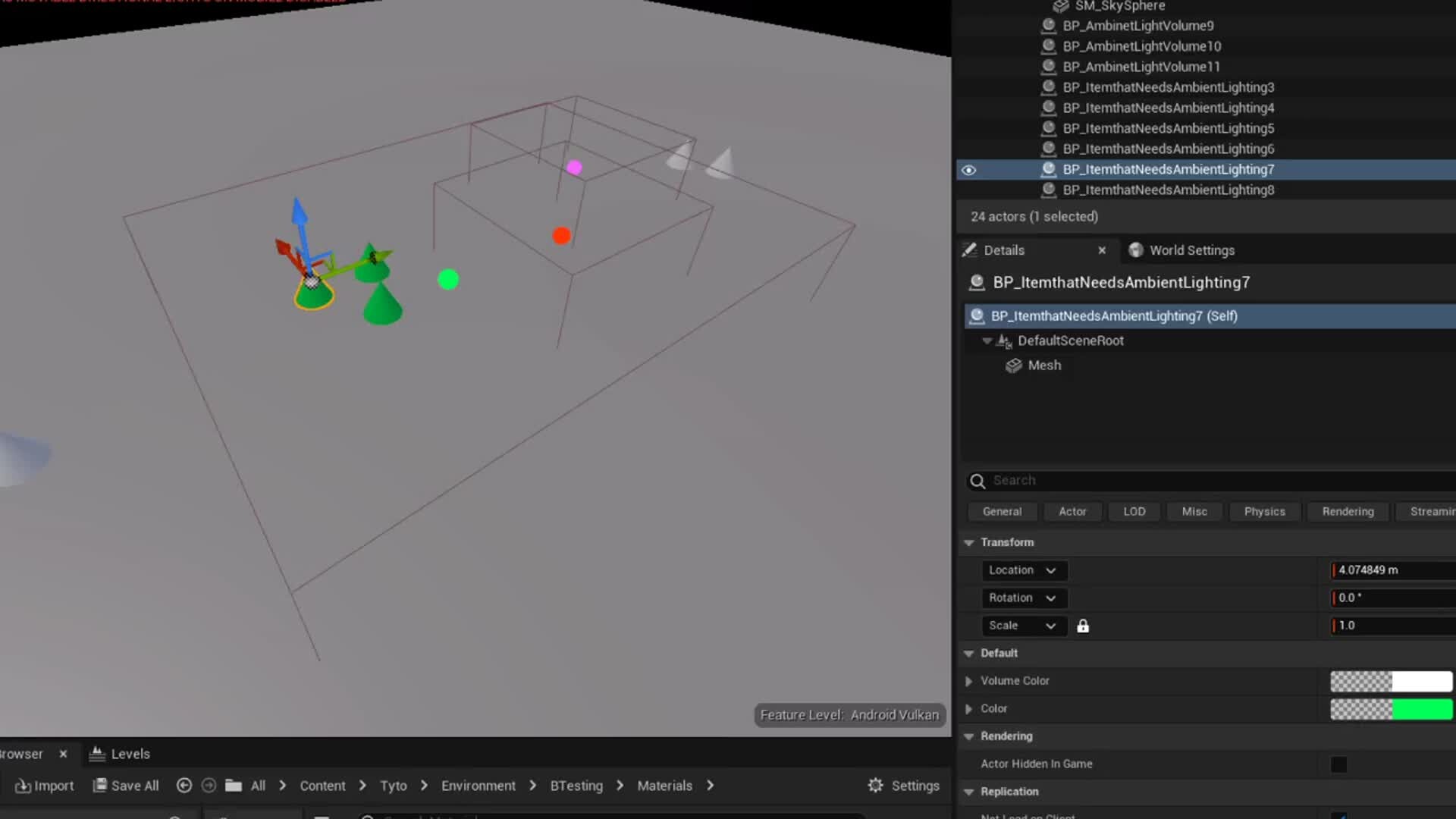 ArtStation - Ambient Lighting Volume for Emissive Characters Blueprint