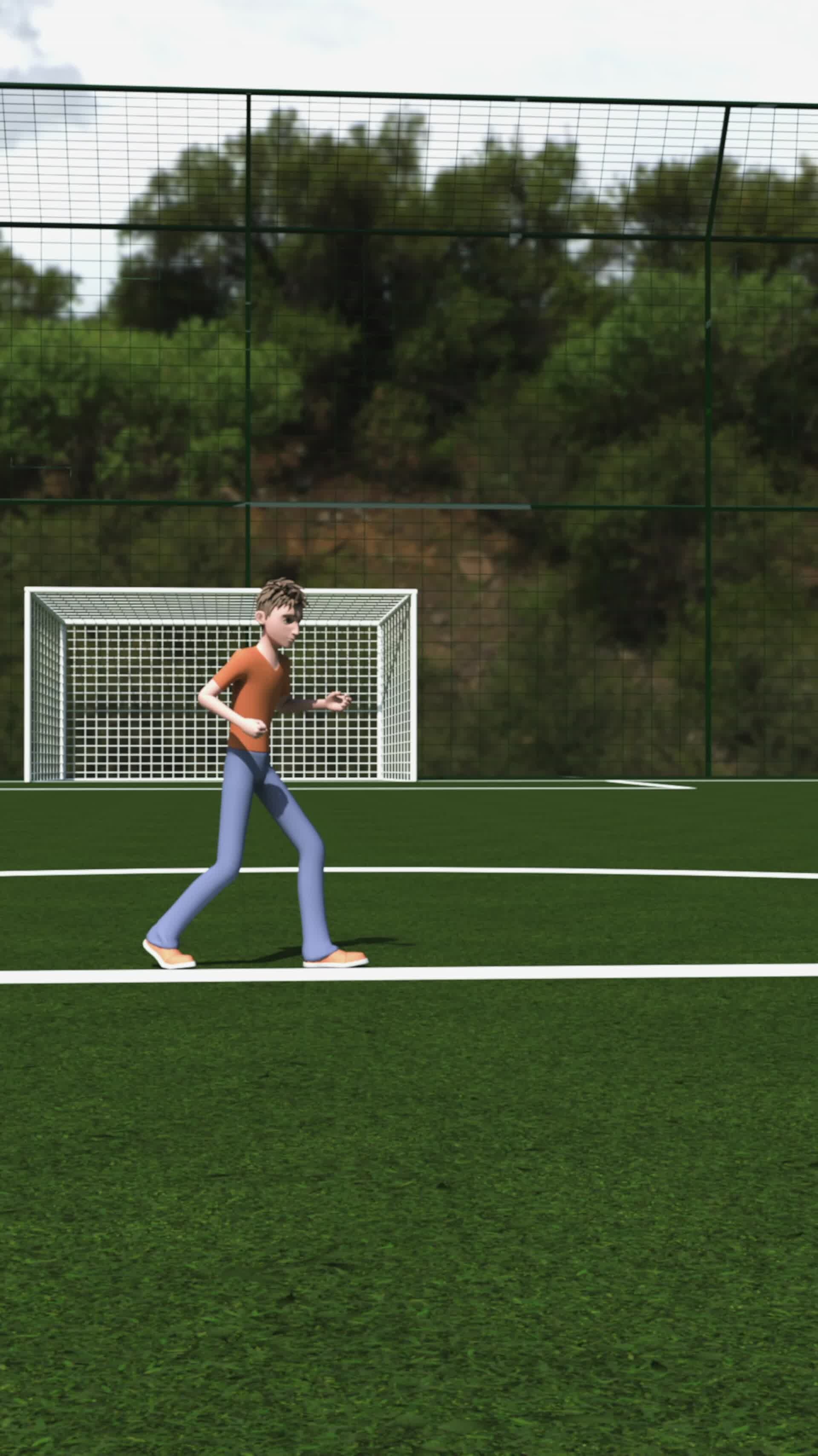 ArtStation - Jumping spinning kick 3D Animation.