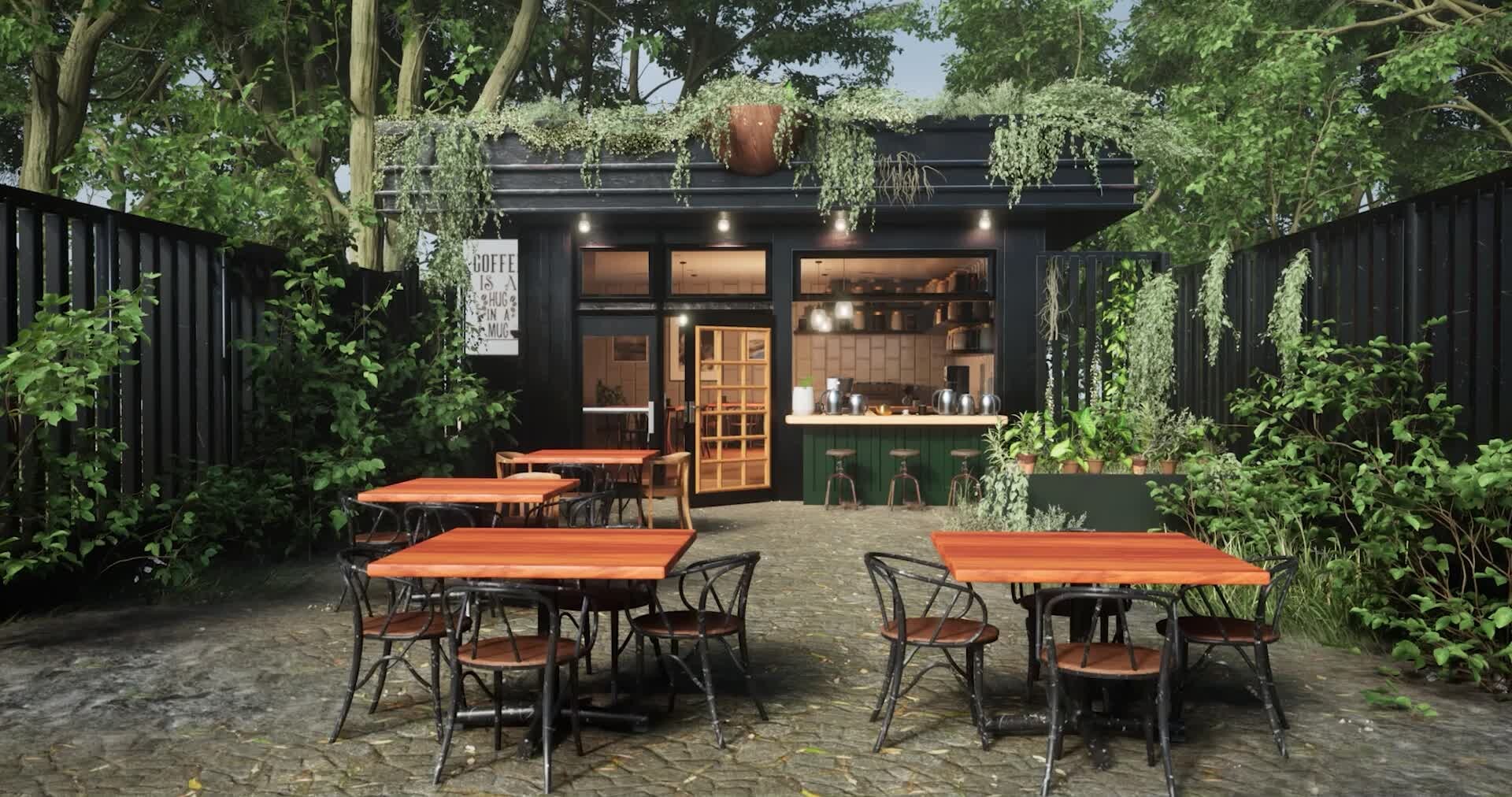 ArtStation - Virtual Café Serenity: A Digital Artwork in Unreal Engine