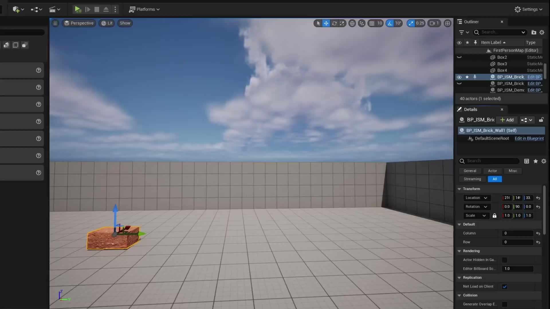 ArtStation - Brick Wall Blueprint in Unreal Engine 5