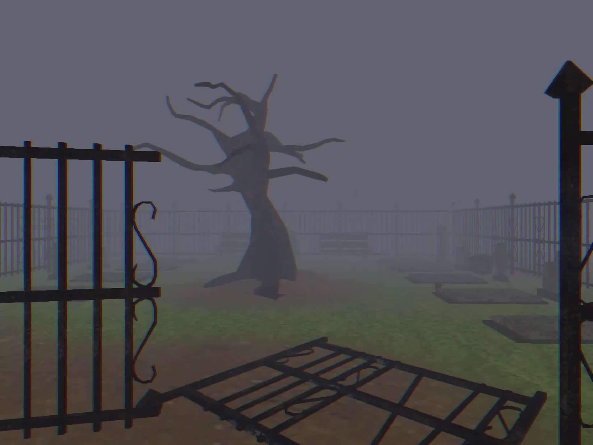 ArtStation - PS1 Style Cemetery Environment