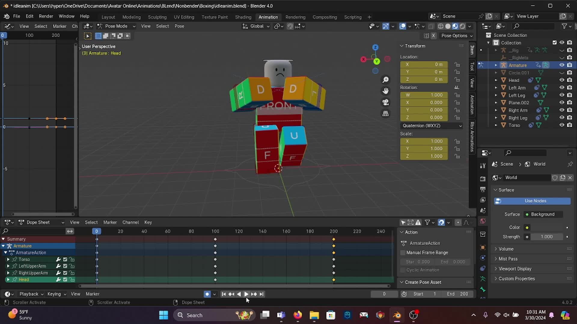 ArtStation - Boxing Idle Animation