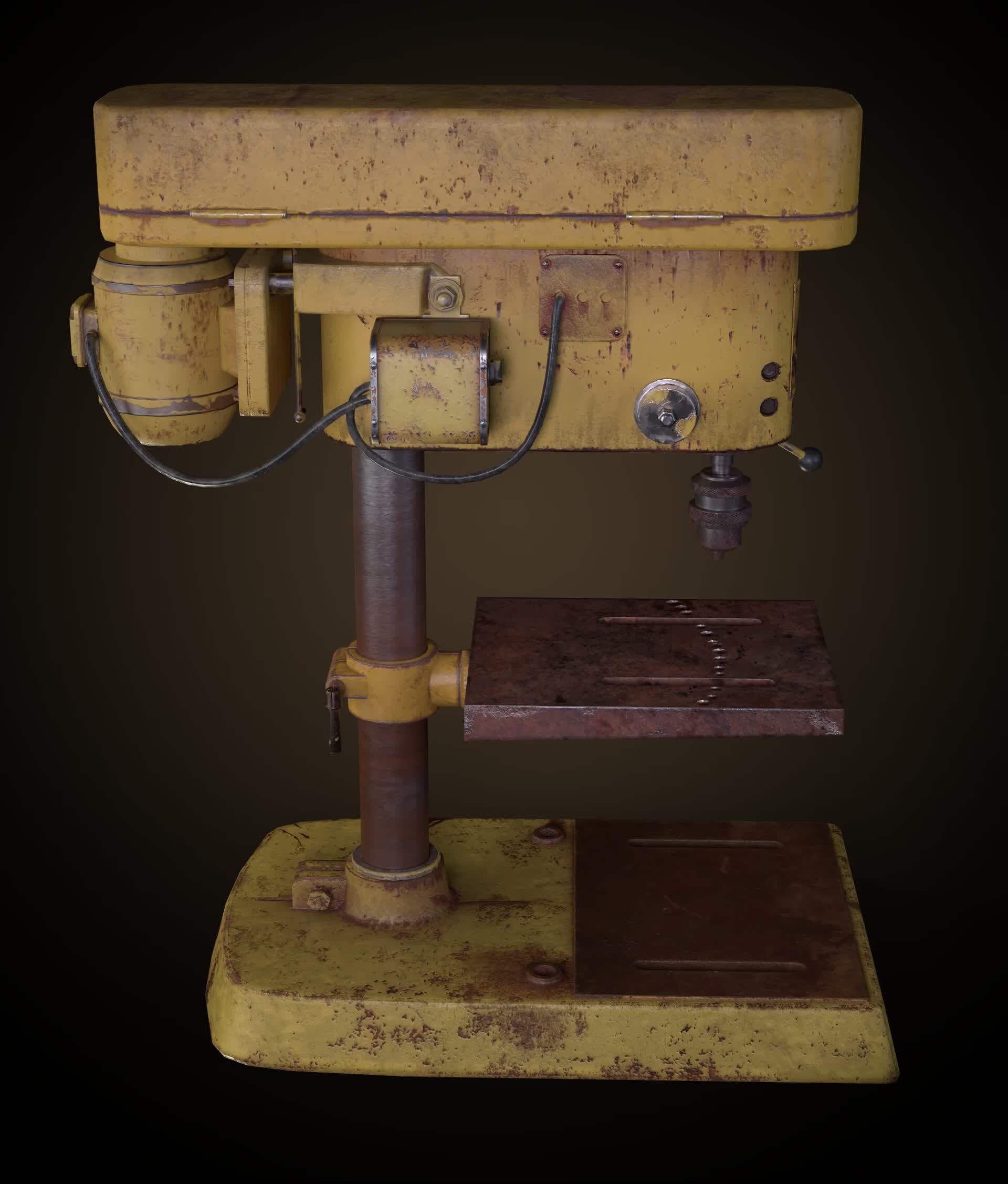 ArtStation - Old drilling machine - game ready model.