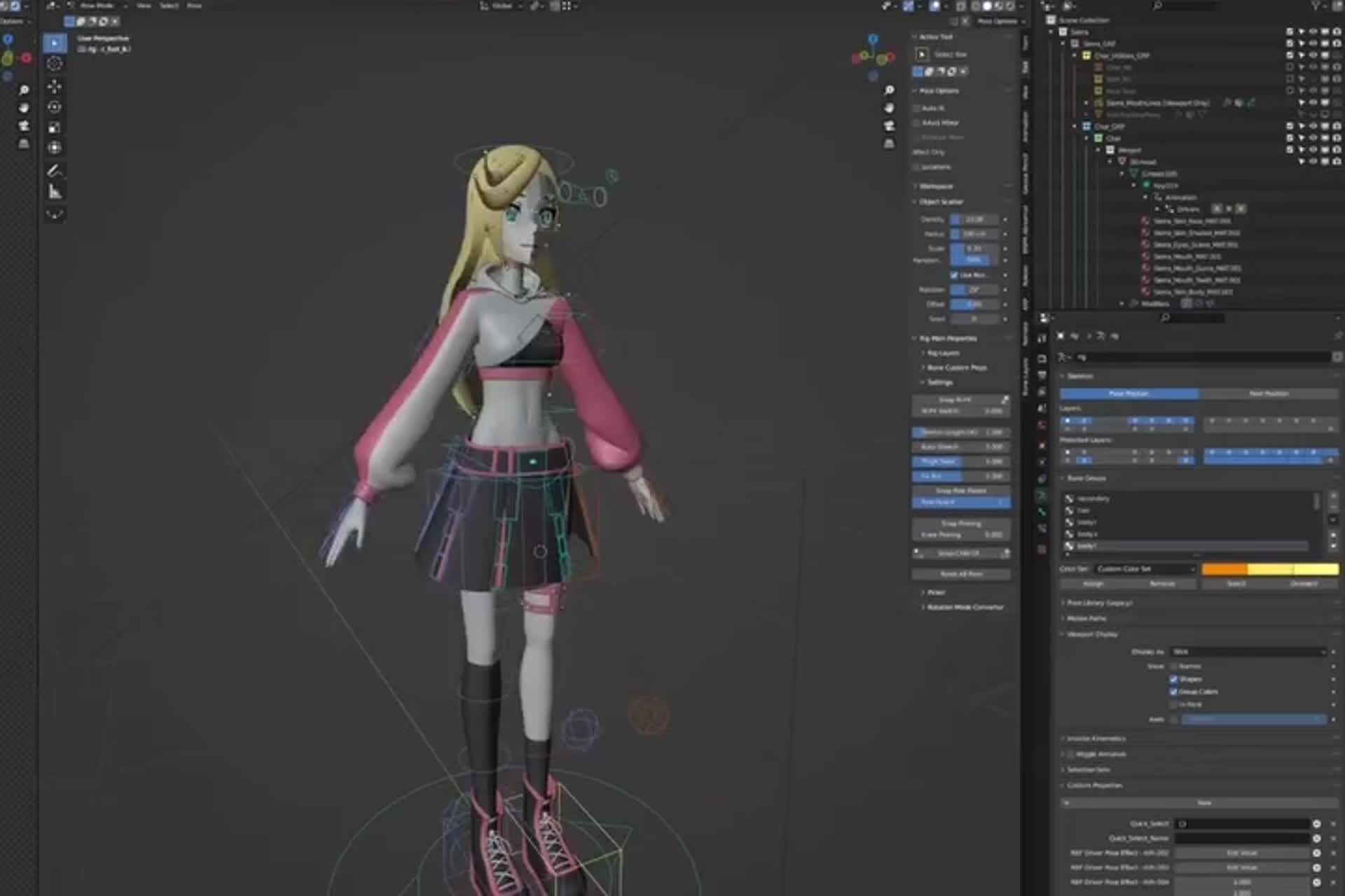 ArtStation - 3D rigging animation of sienna!