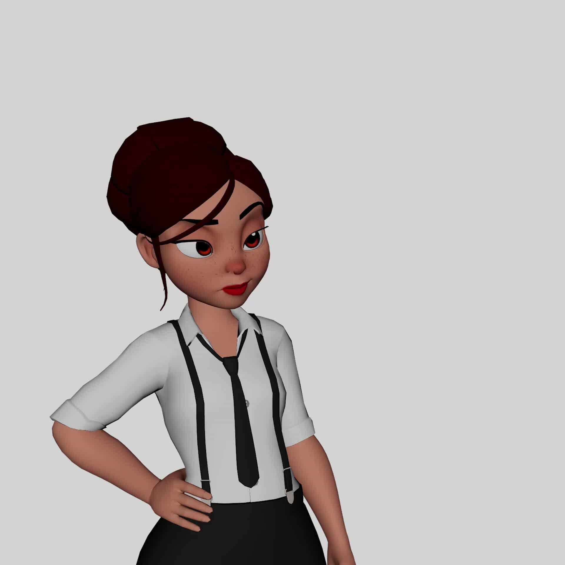 ArtStation - WAITRESS RIG DIALOGUE ANIMATION