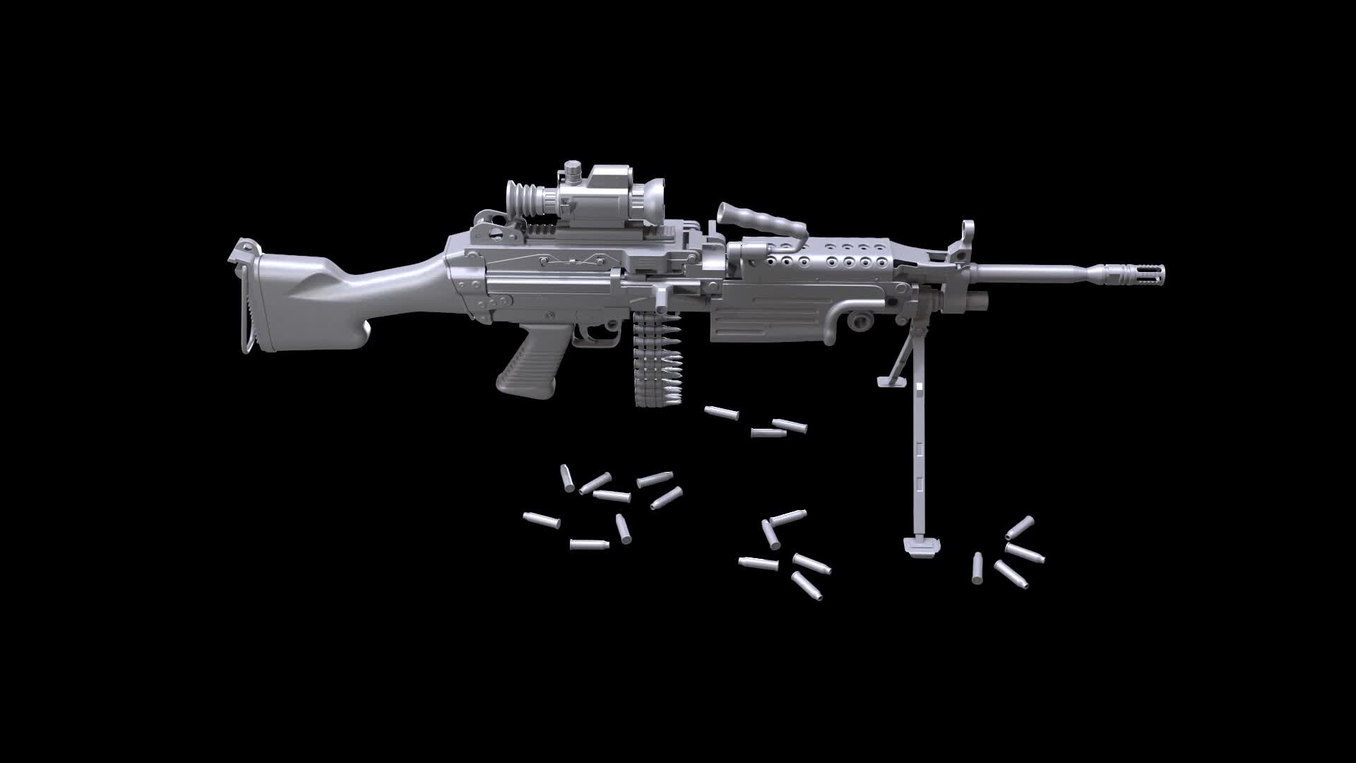 ArtStation - 3D WEAPON_M249 / HARDSURFACE