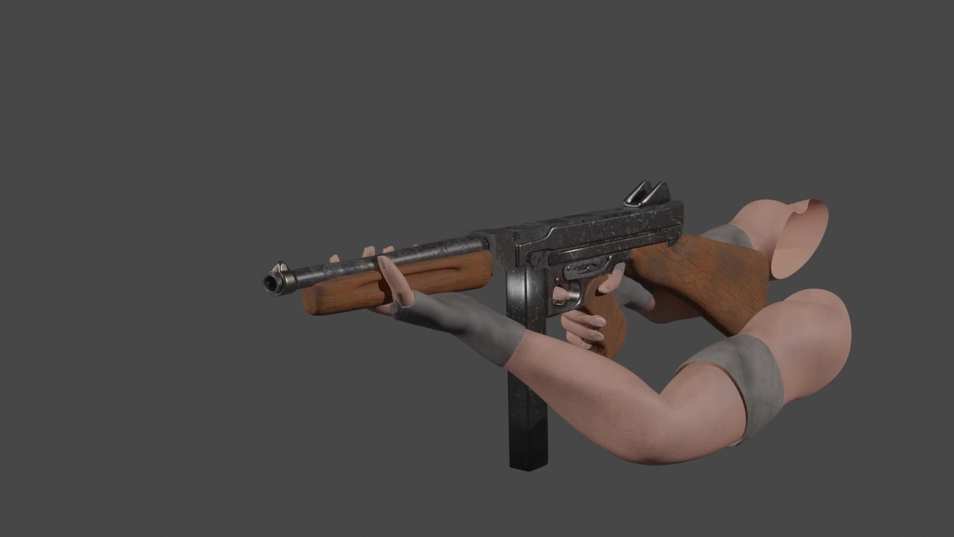 ArtStation - FPS Sub machine gun animation