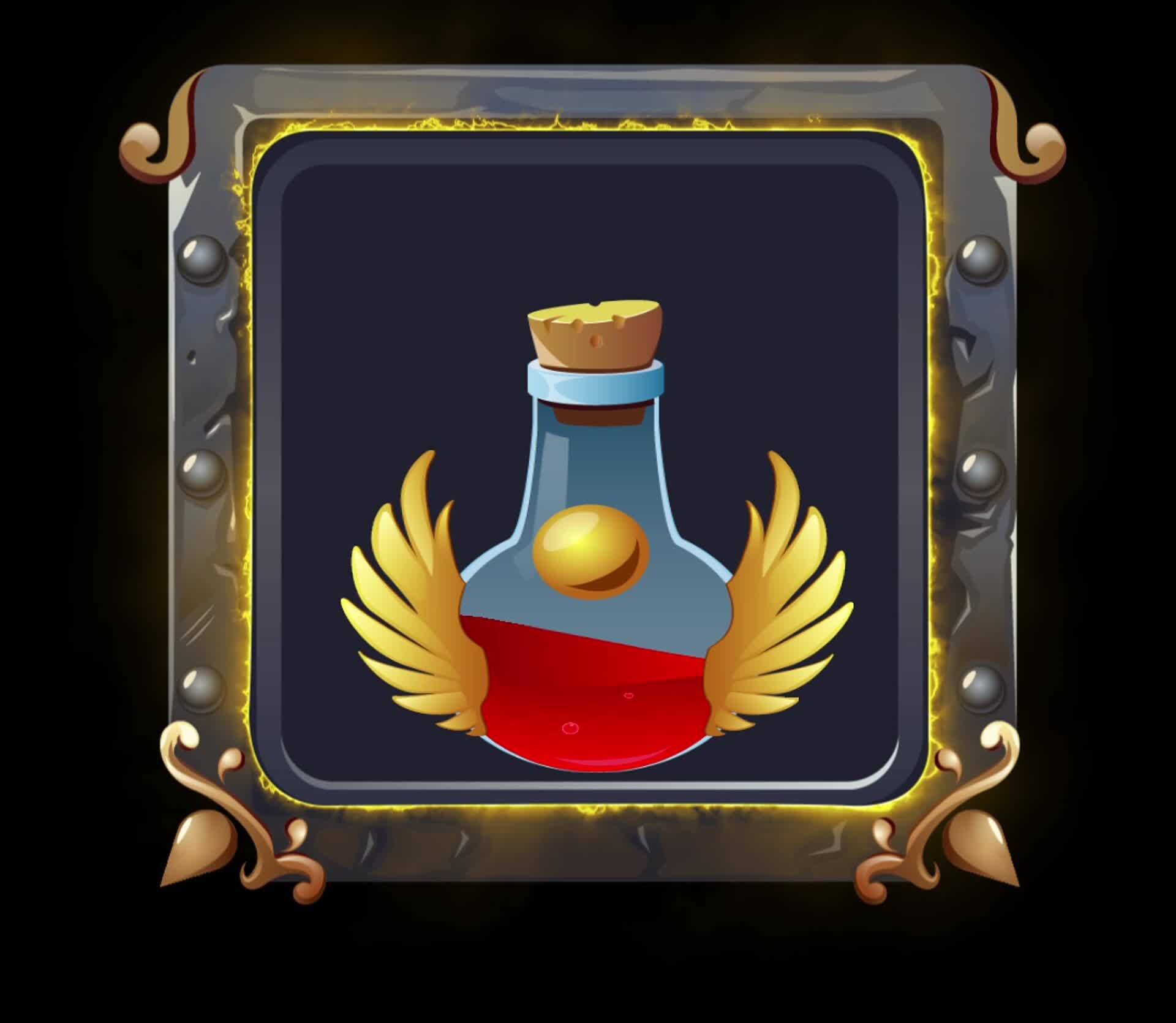 ArtStation - Slot Animation - Water bottle with border