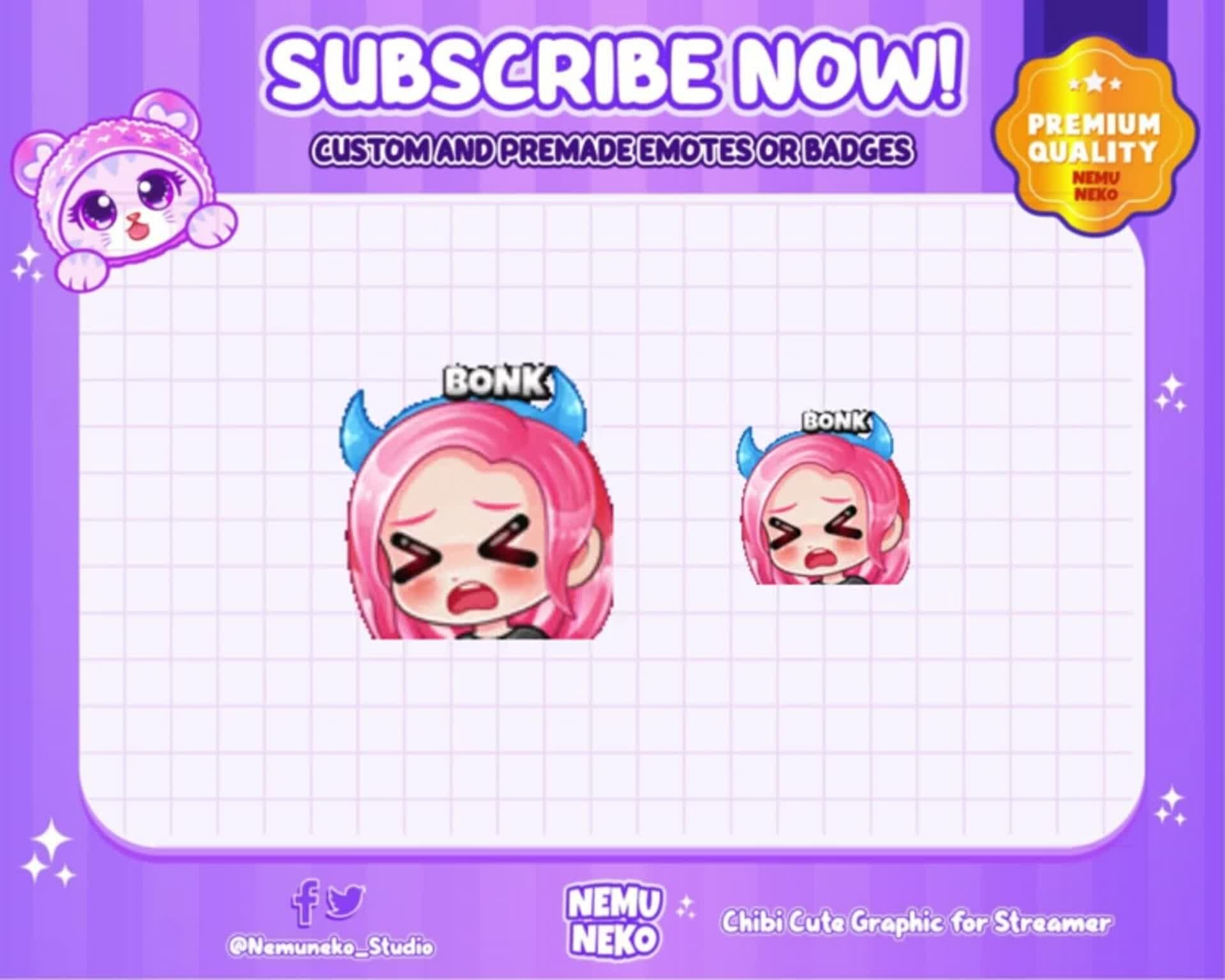 ArtStation - 🔨Chibi Girl Bonk Emotes🔨