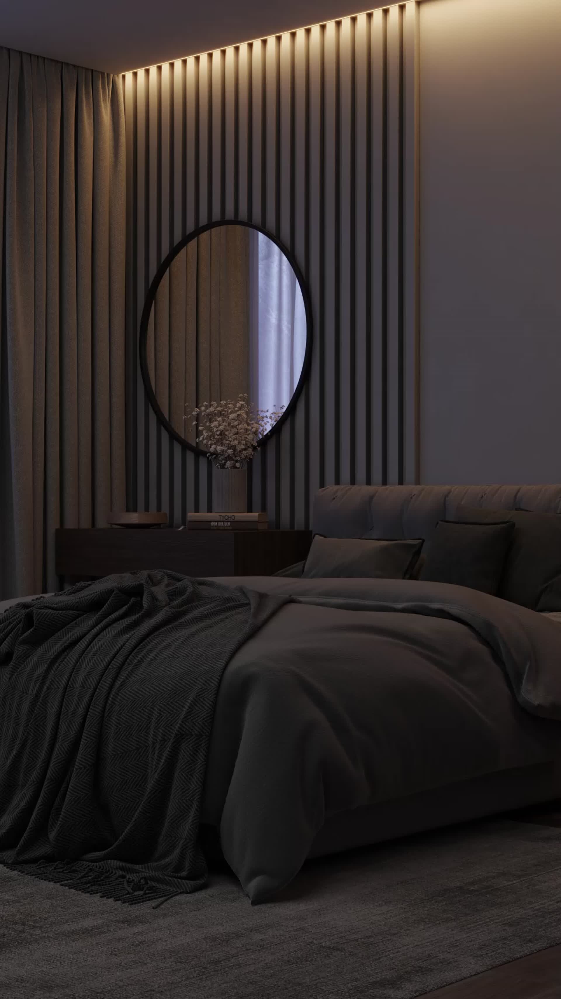ArtStation - Day-to-night bedroom transition in 3D animation
