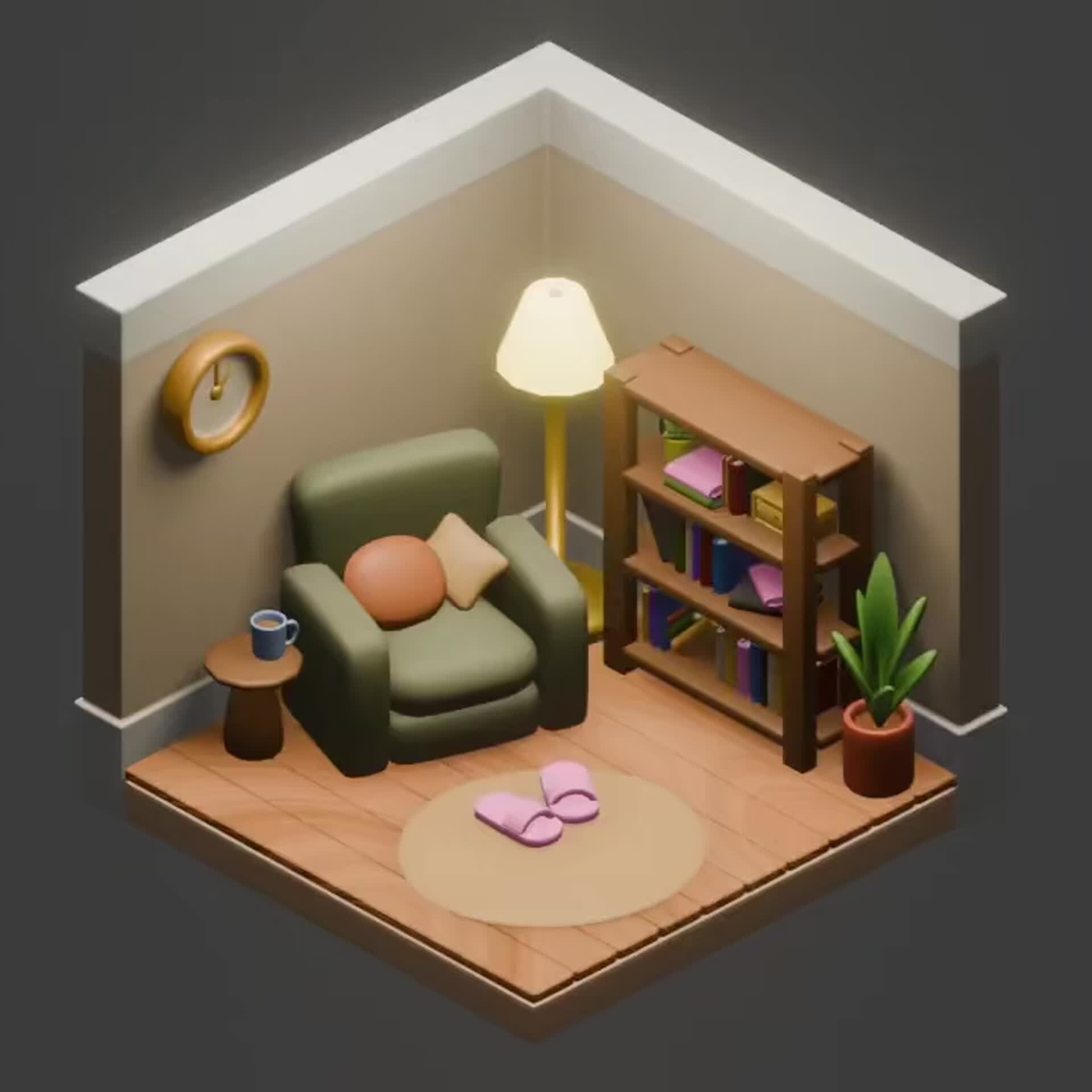 ArtStation - Reading room