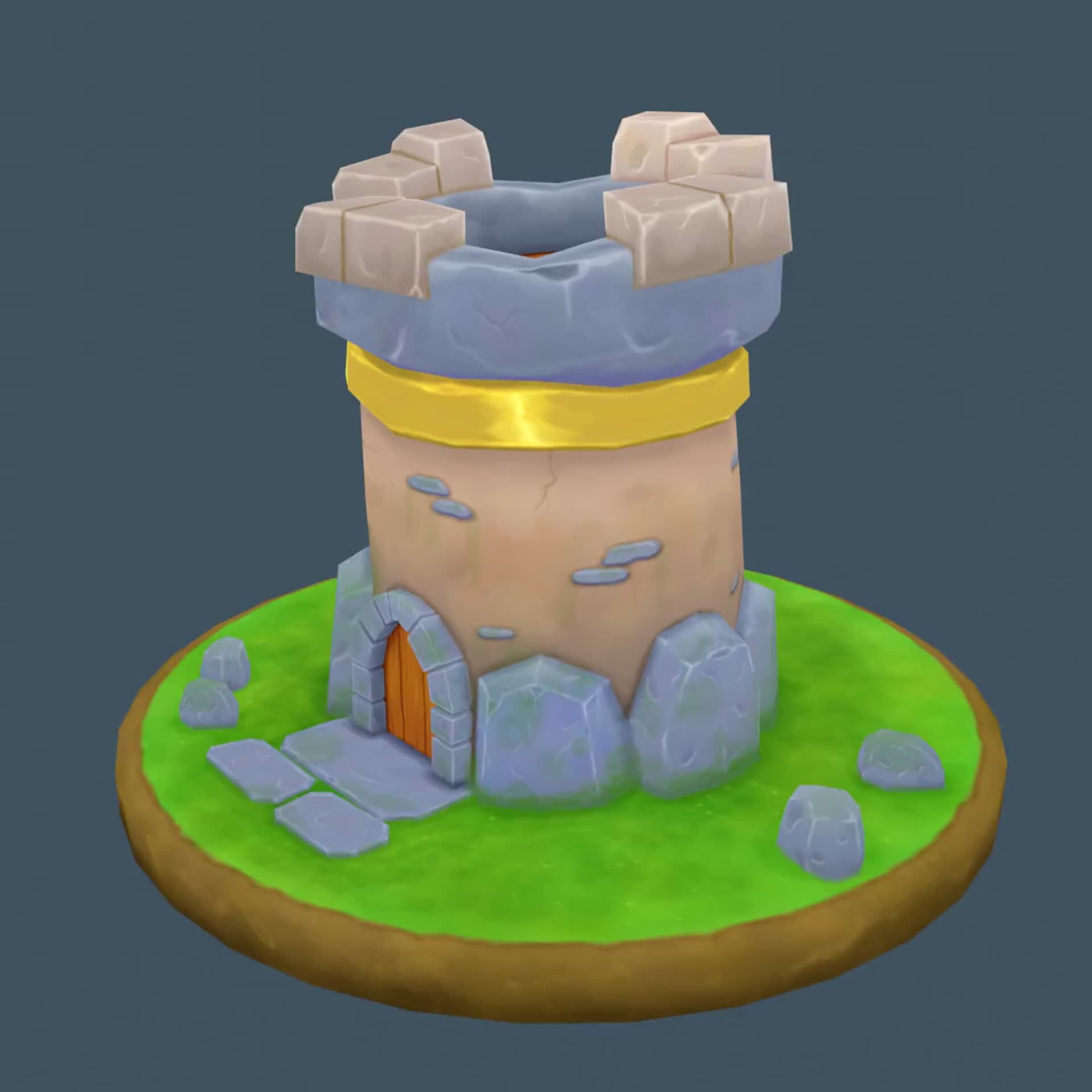 ArtStation - Texture Painted Tower