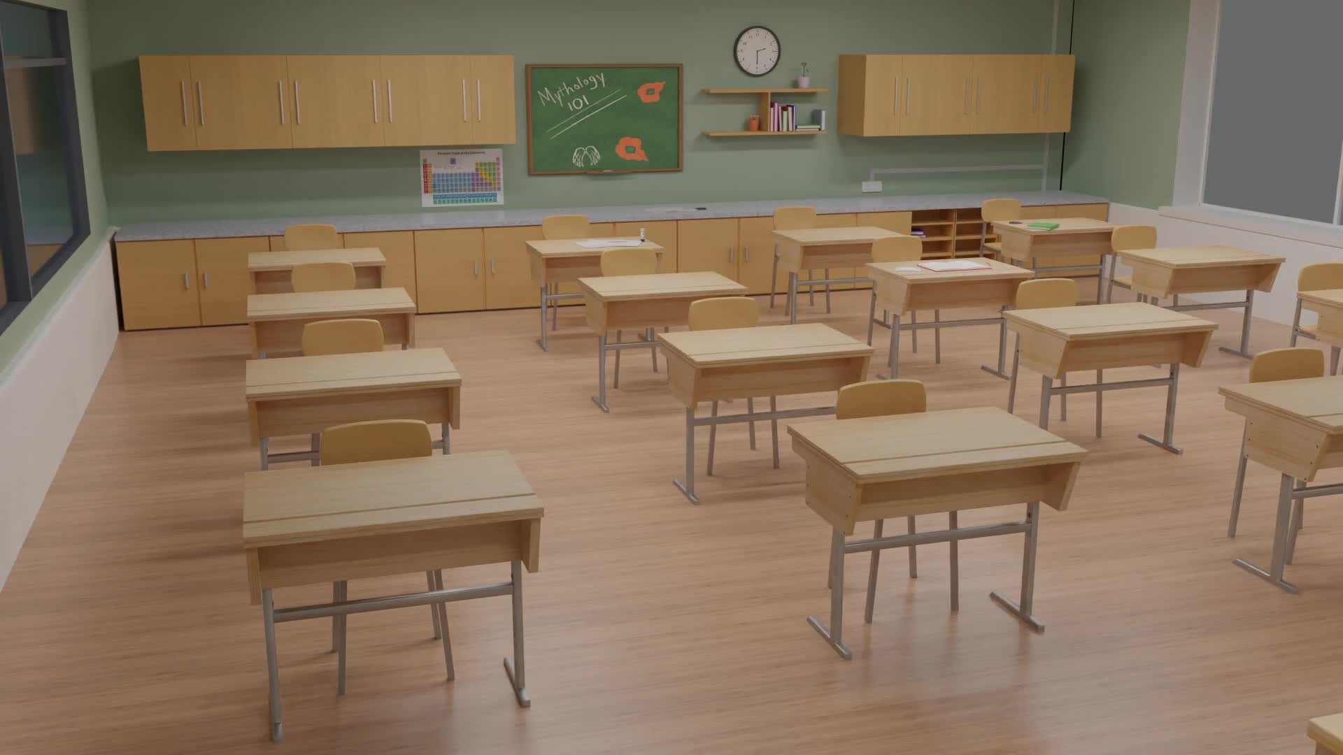 ArtStation - Classroom 3D Set