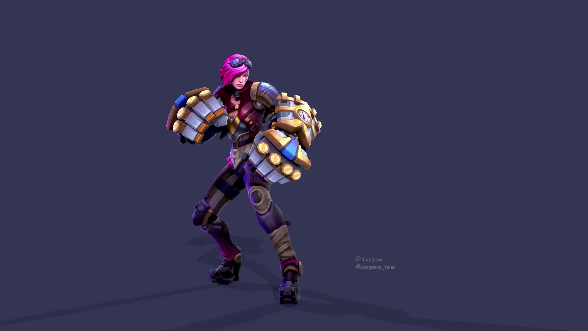 ArtStation - My fanart set of animations for VI from League of Legends