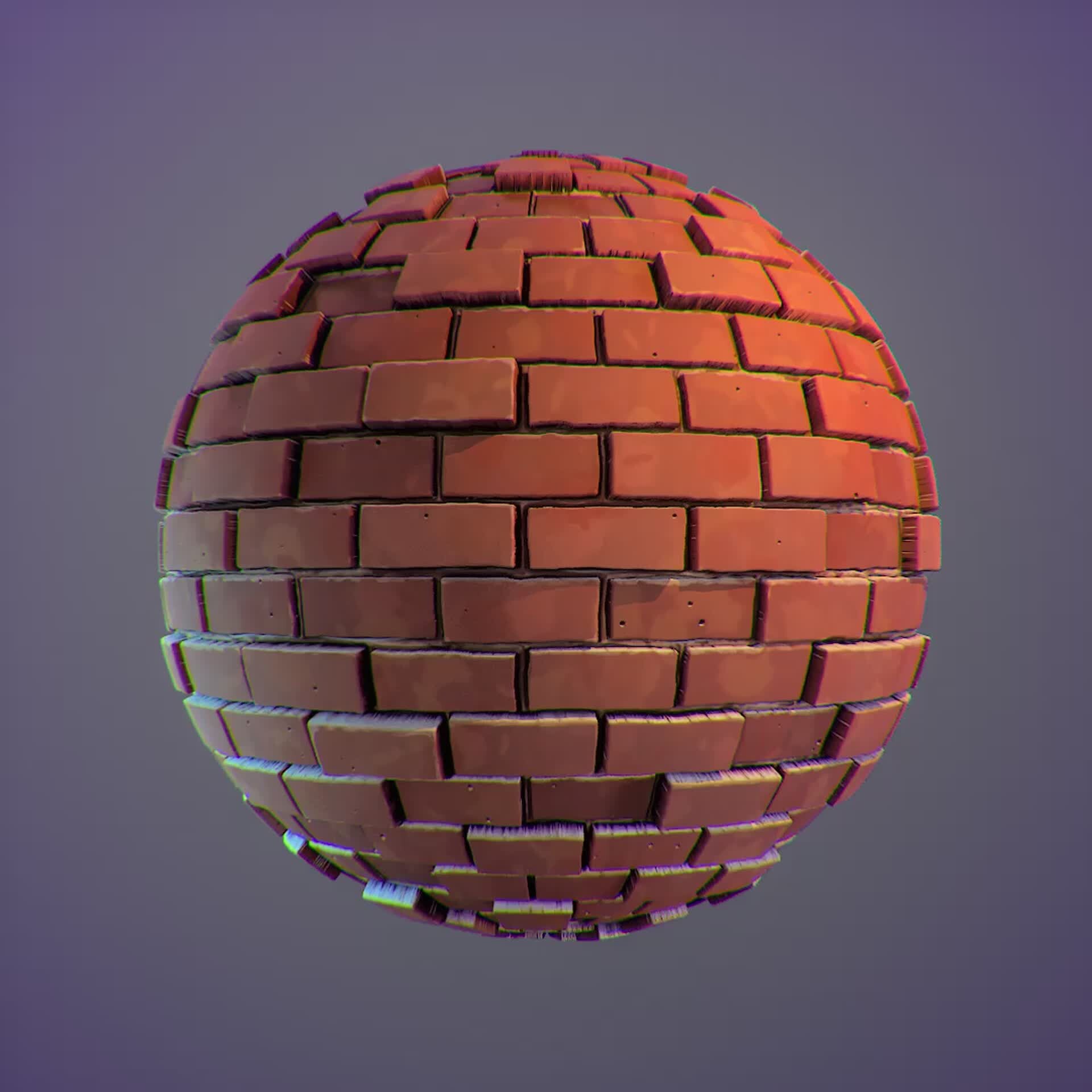 ArtStation - Procedural Stylized Brick Material