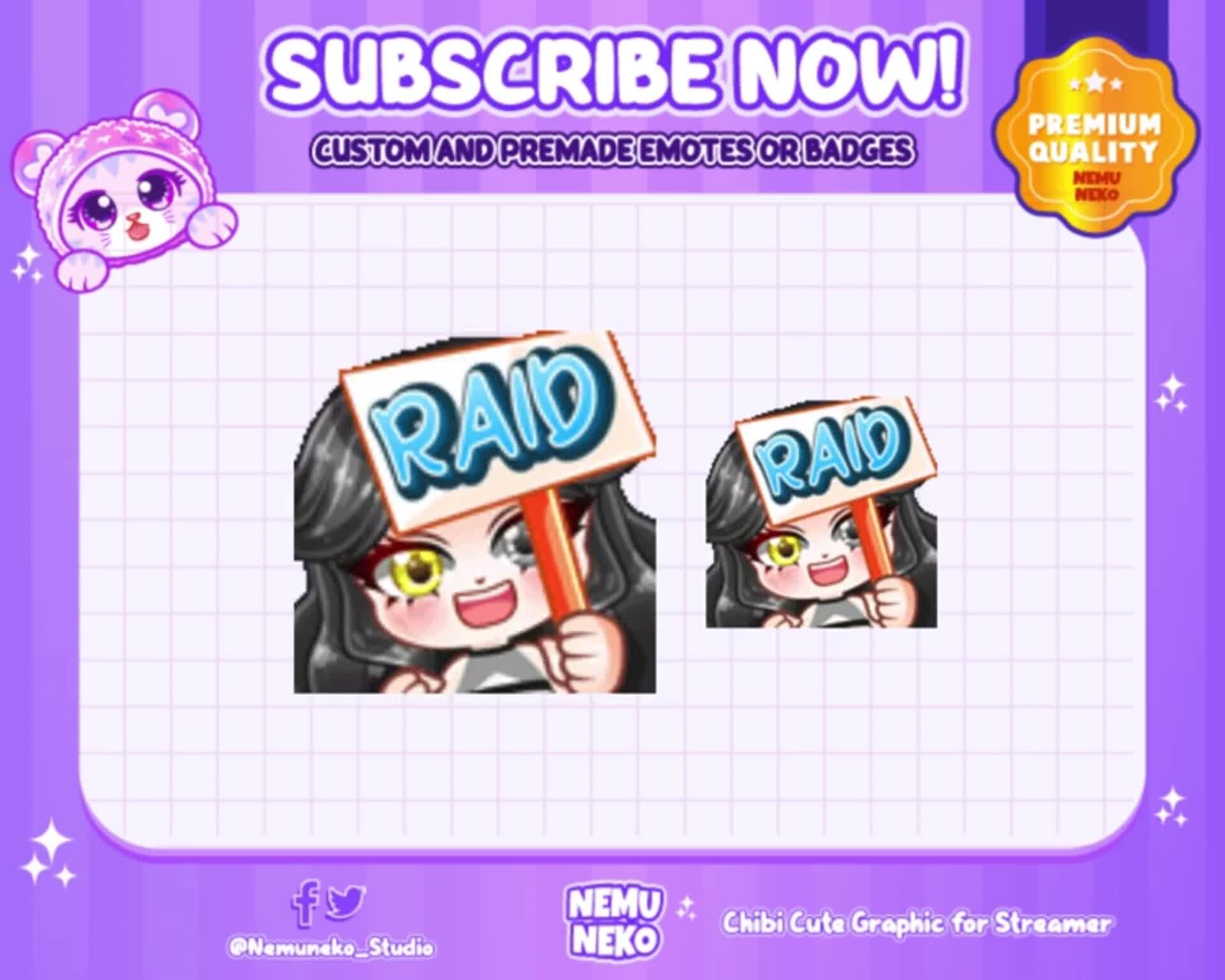 ArtStation - Custom Animated Chibi Raid Emotes by Nemuneko Studio