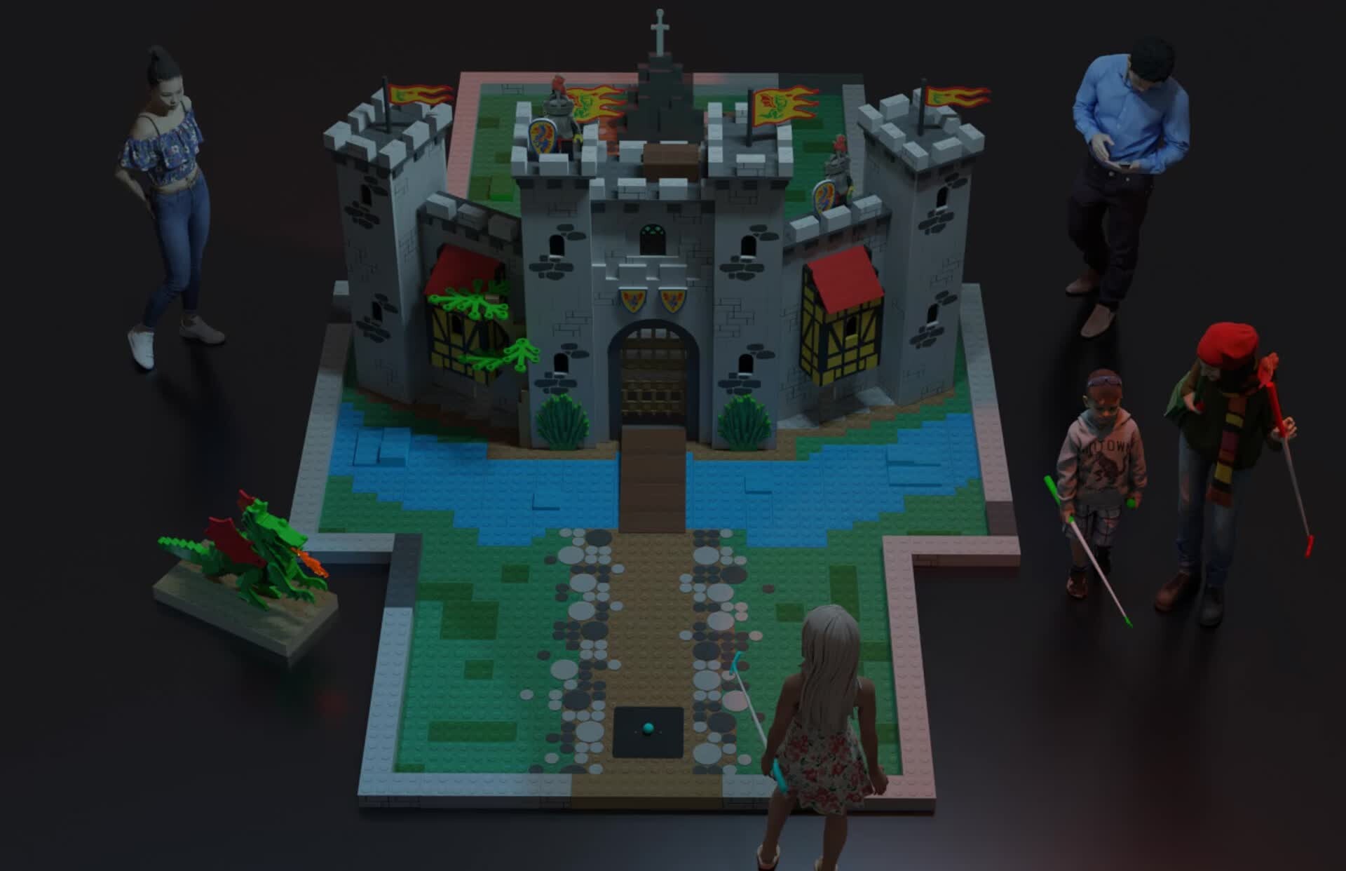ArtStation - Brickland Mini Golf - Dragon Knighs Castle - 360 Video