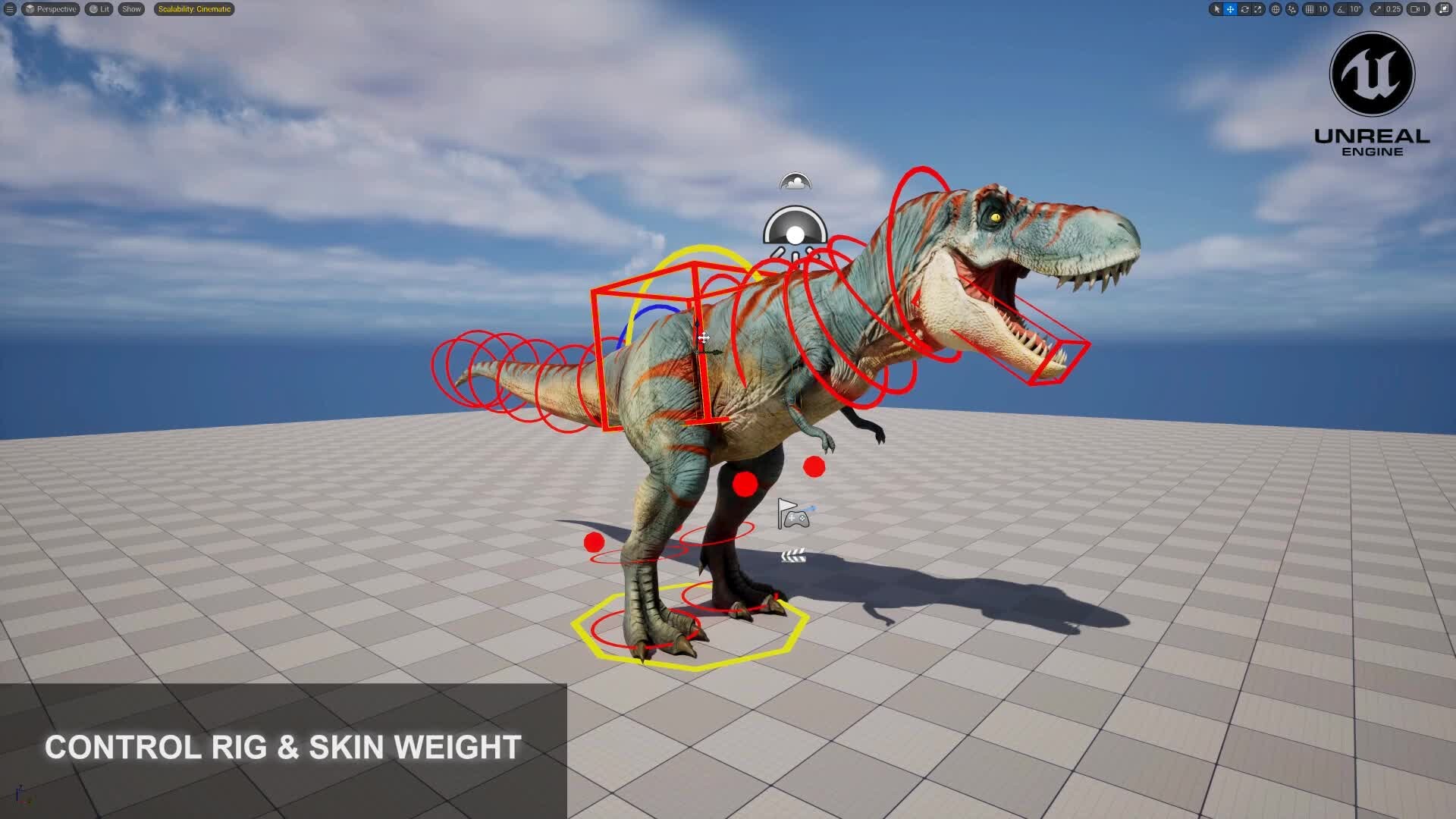 ArtStation - T-Rex Control Rig & skin Weights inside Unreal Engine 5