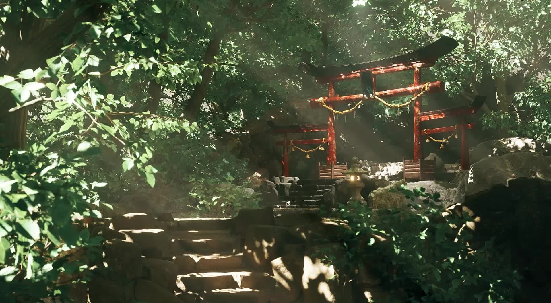 ArtStation - Lighting Practice Forest Torii