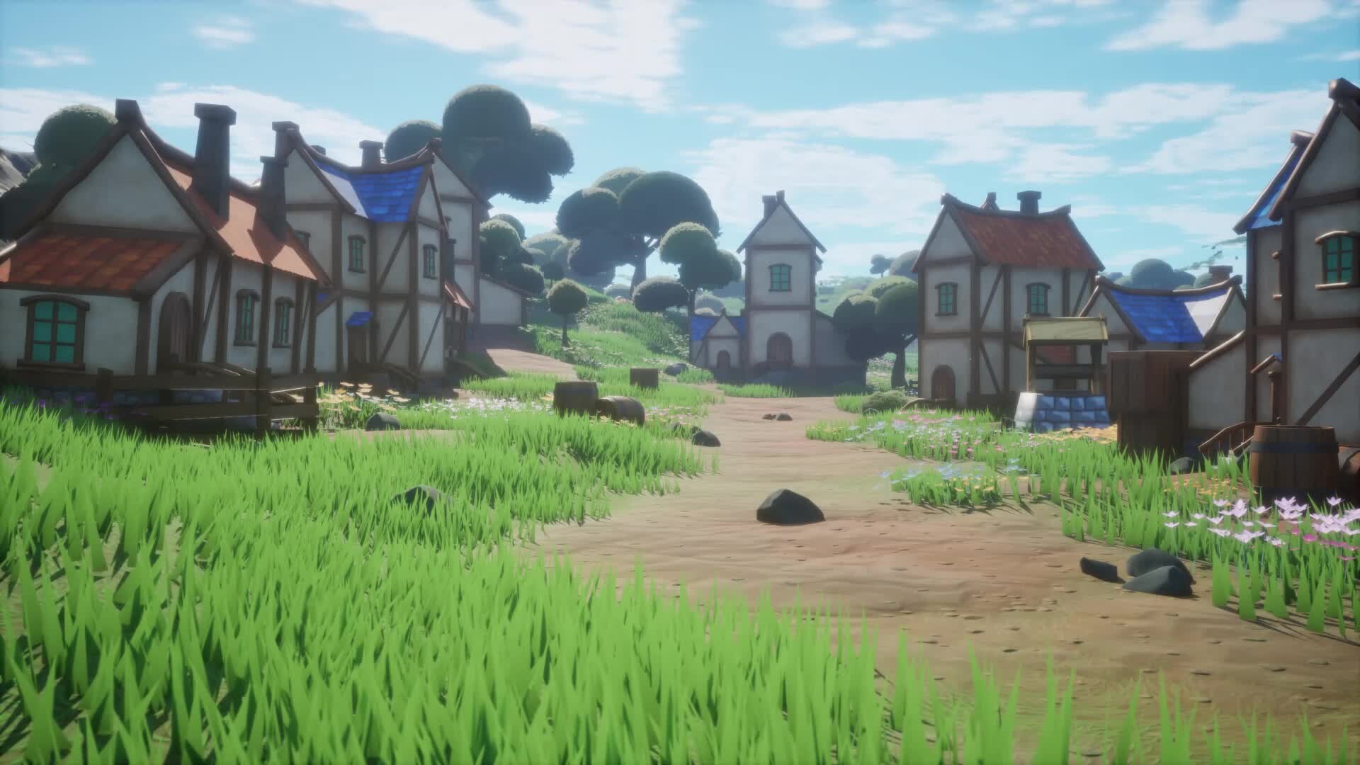 ArtStation - Stylized town