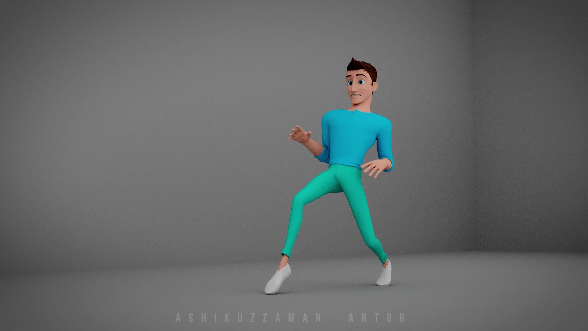 ArtStation - Sneak Walk Cycle 3D Animation (Test Render)