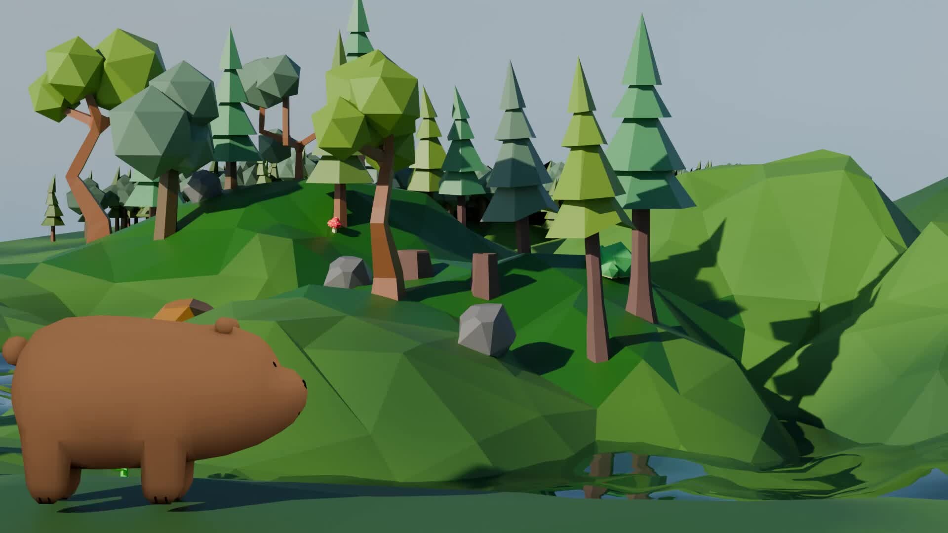 ArtStation - Low poly bear animation