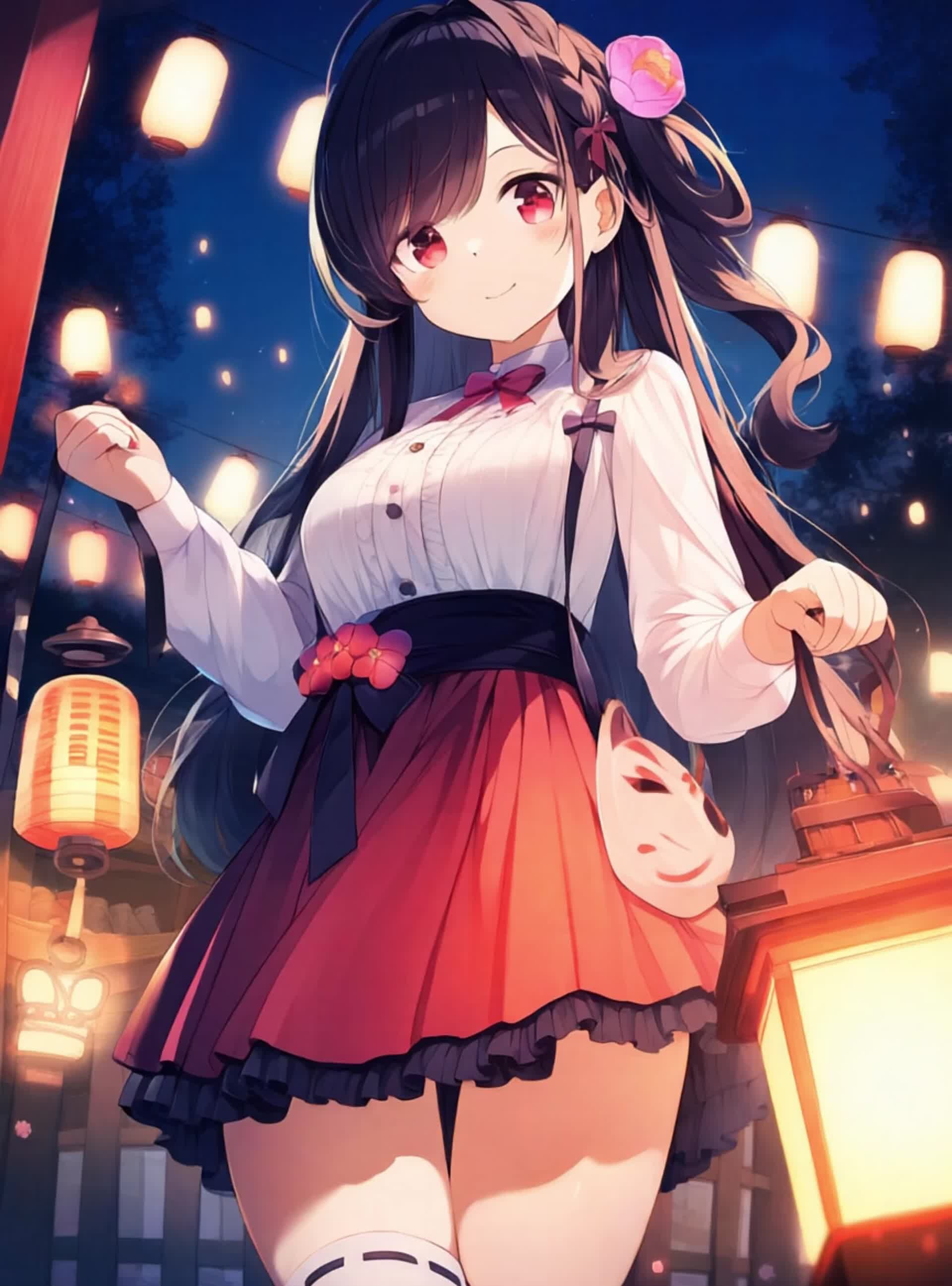 ArtStation - [Live2D AI] girl holding a lamp Live2D