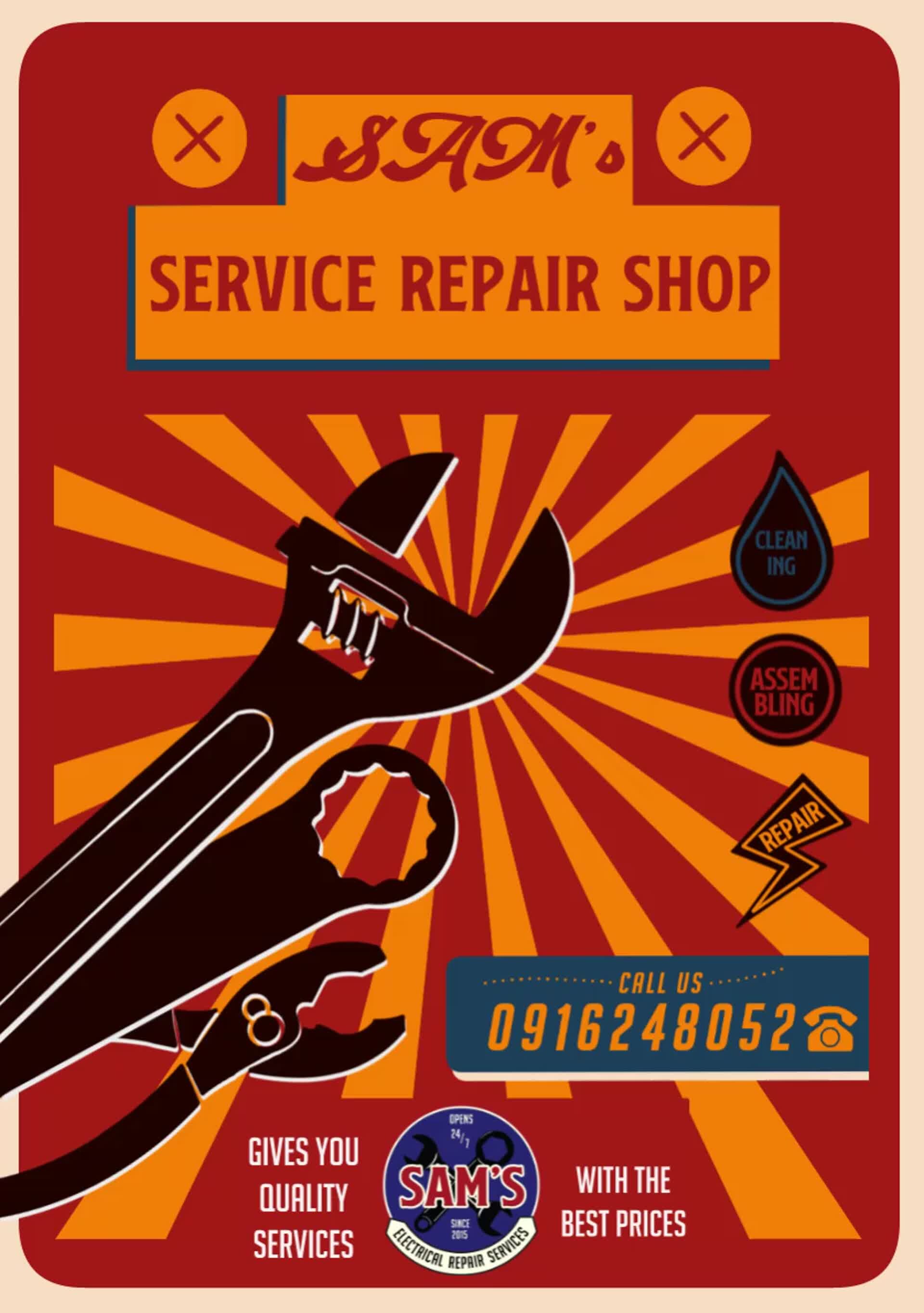 ArtStation - SAM's Service and Repair Shop Moving Poster