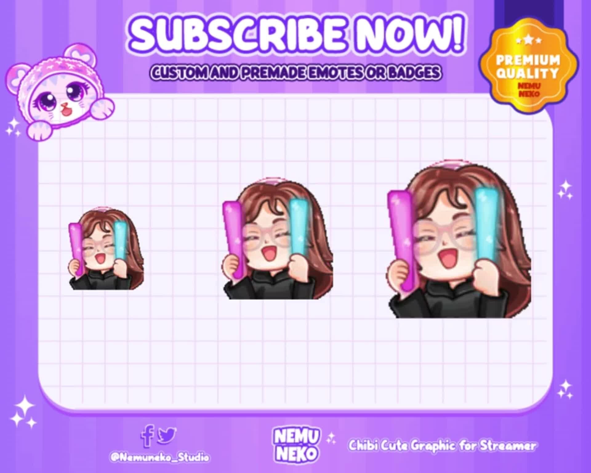 ArtStation - 🩷CUSTOM CHIBI RAVE EMOTES💙
