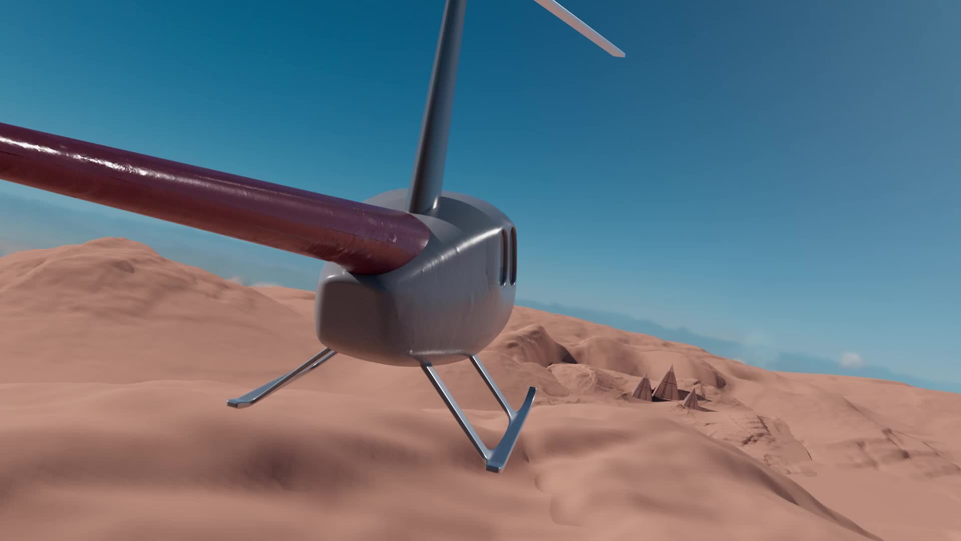 ArtStation - Helicopter and Pyramids