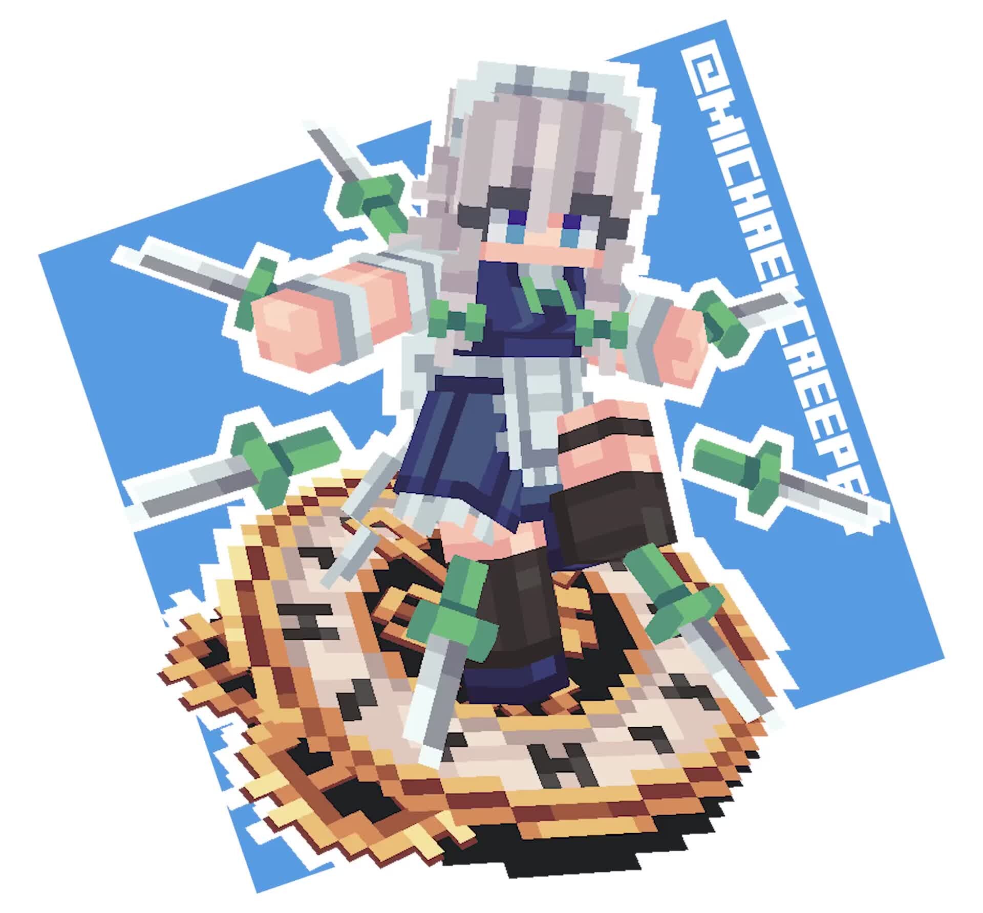 ArtStation - MINECRAFT x TOUHOU - Sakuya