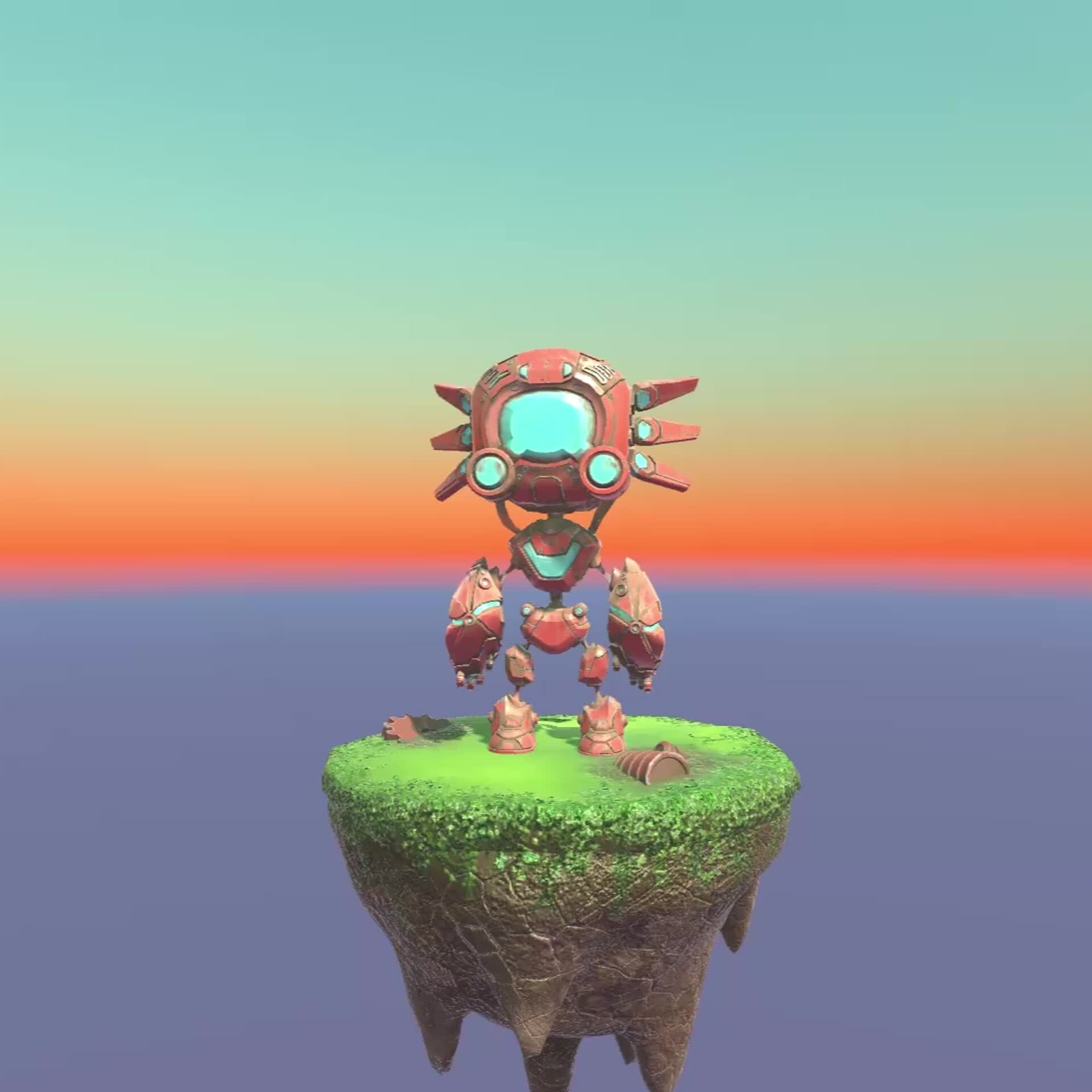 ArtStation - Cute 3D Junk Robot