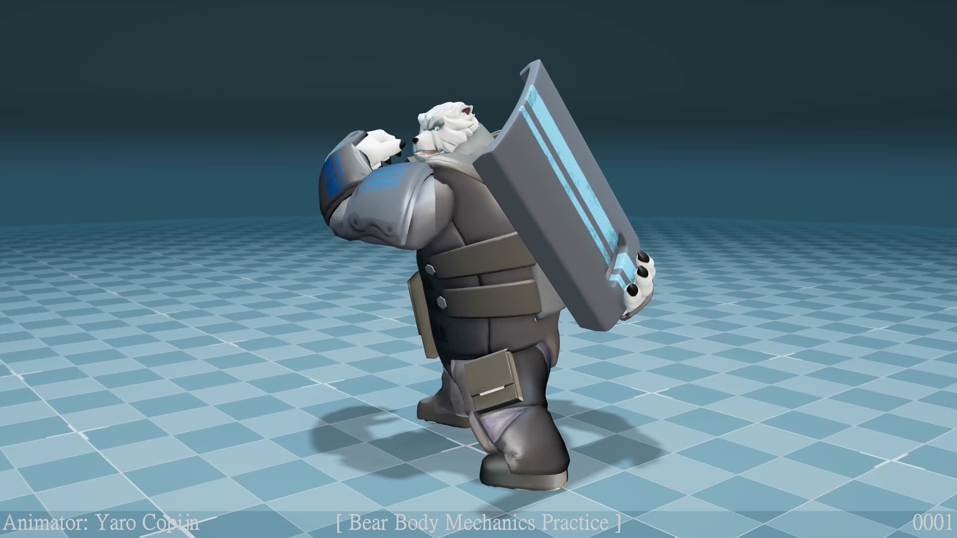 ArtStation - Bear - Body mechanics practice