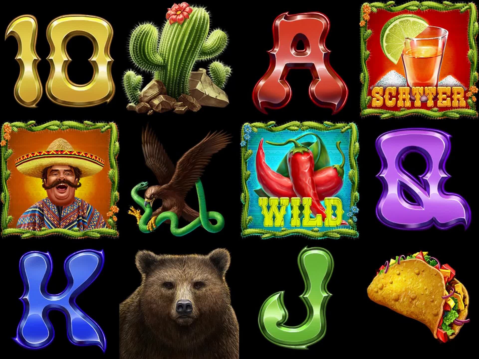 ArtStation - Mexican themed online slot machine - Set of slot symbols ...